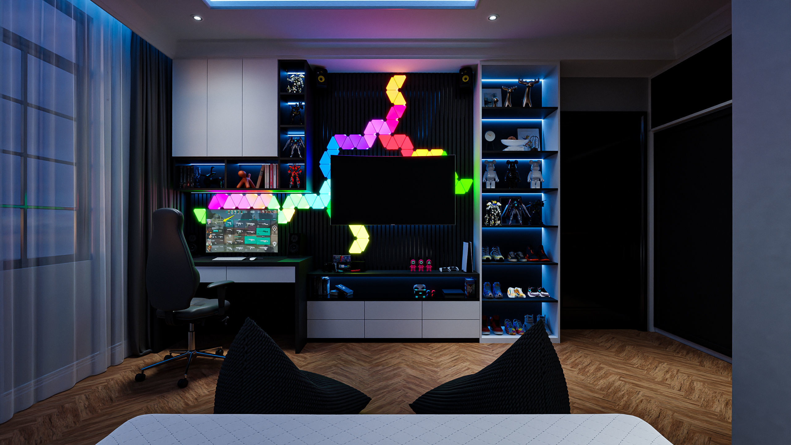 Bedroom Boys Gaming Blender - Fbx - Obj 3D model | CGTrader