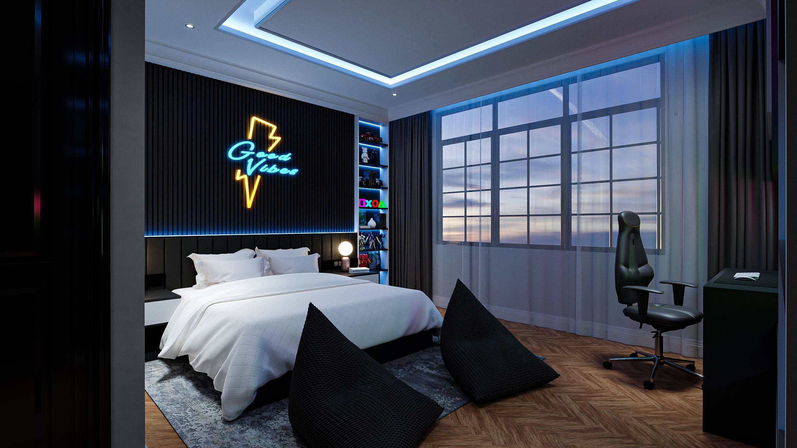 Bedroom Boys Gaming Blender - Fbx - Obj 3D model | CGTrader