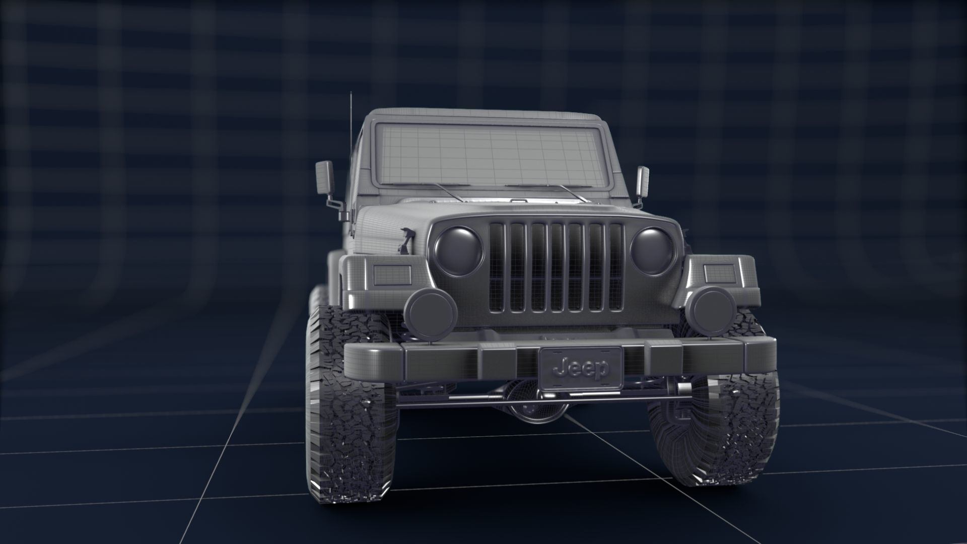 3D model Jeep Wrangler TJ Custom Design Jeep Islander theme VR / AR ...