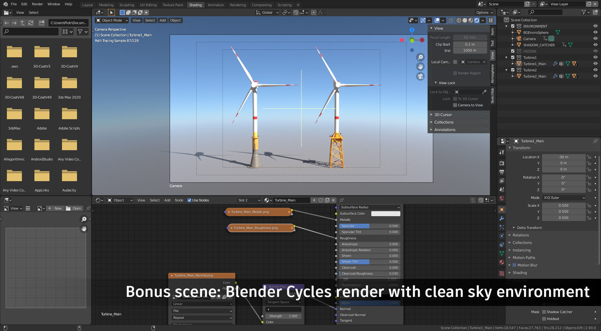 3D model Offshore Wind Turbines Farm VR / AR / low-poly | CGTrader