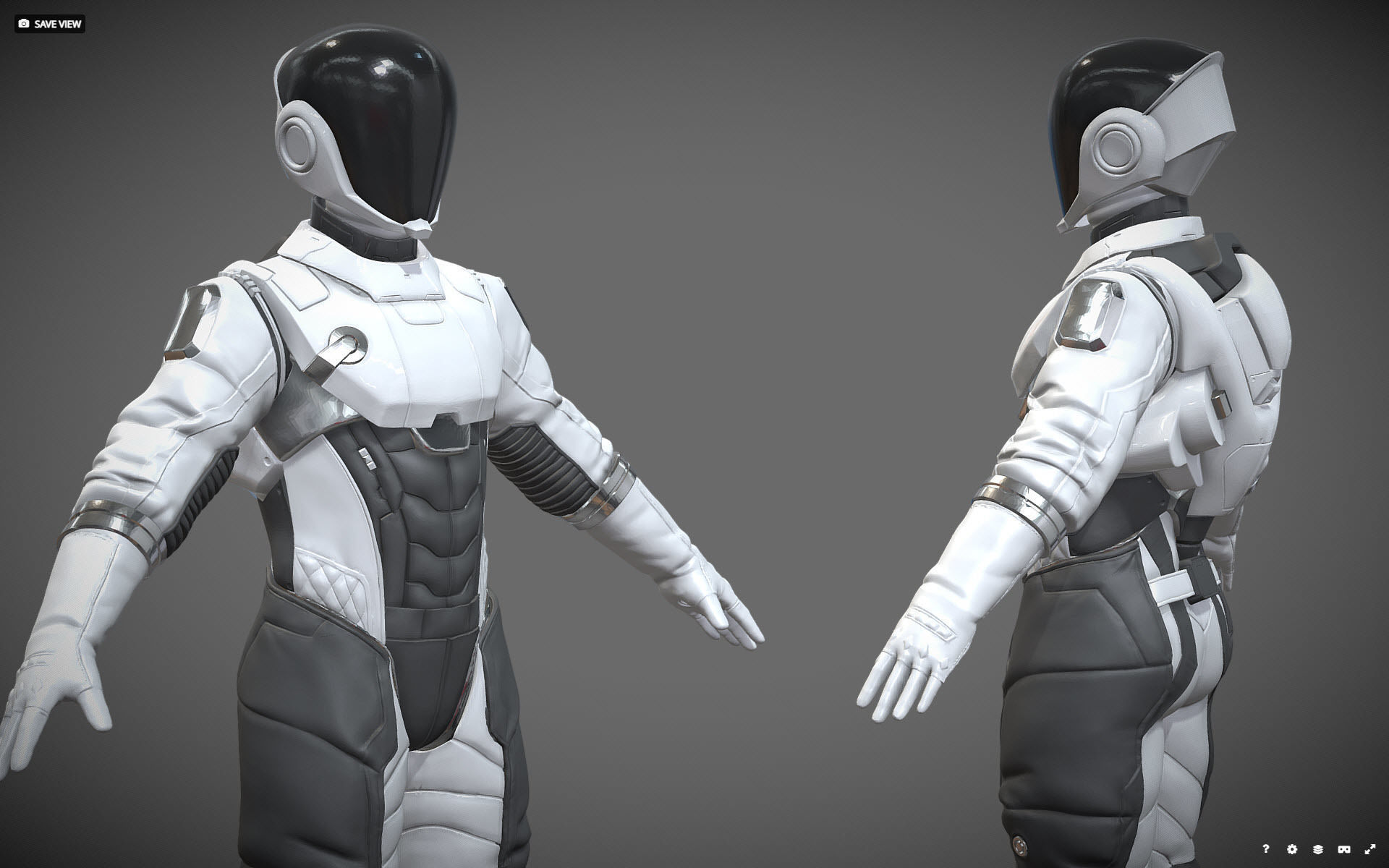 High poly Astronaut Spacesuit Space Suit 3D model 3D printable | CGTrader