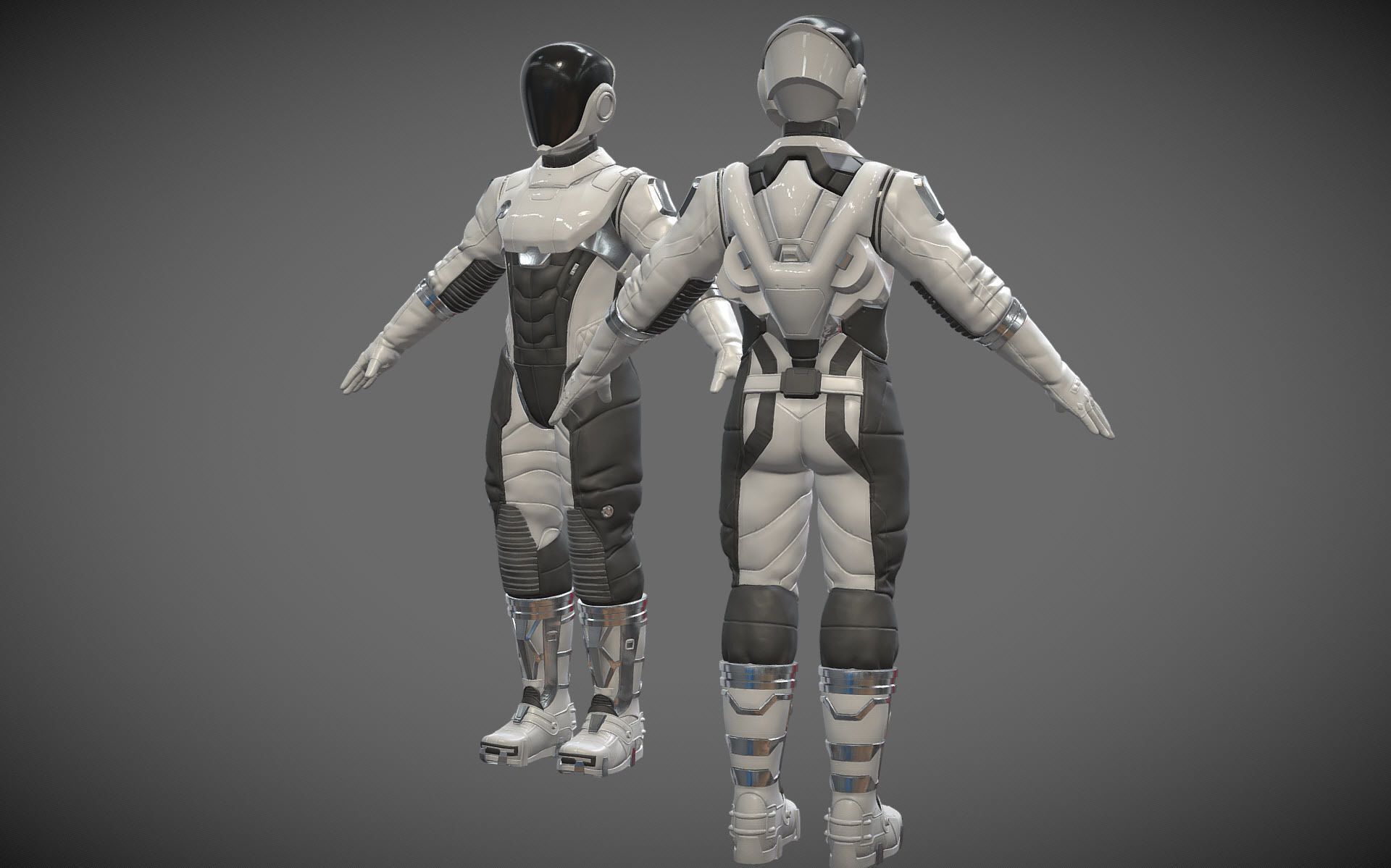 High poly Astronaut Spacesuit Space Suit 3D model 3D printable | CGTrader