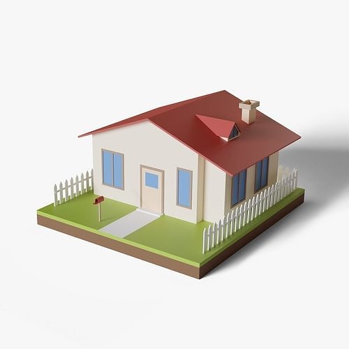 3D model 3D House VR / AR / low-poly | CGTrader