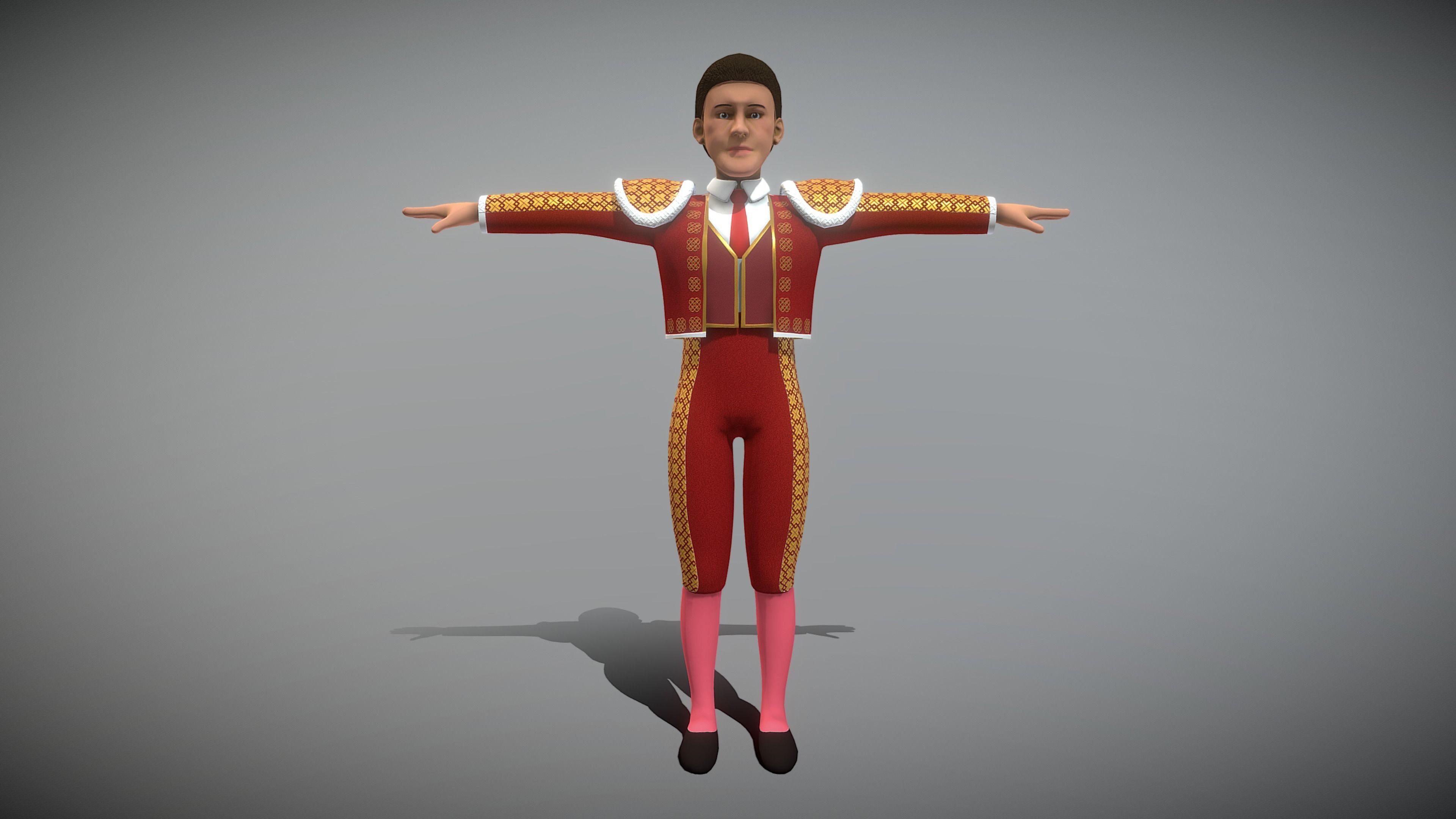 3D model Matador bullfighter VR / AR / low-poly rigged animated | CGTrader
