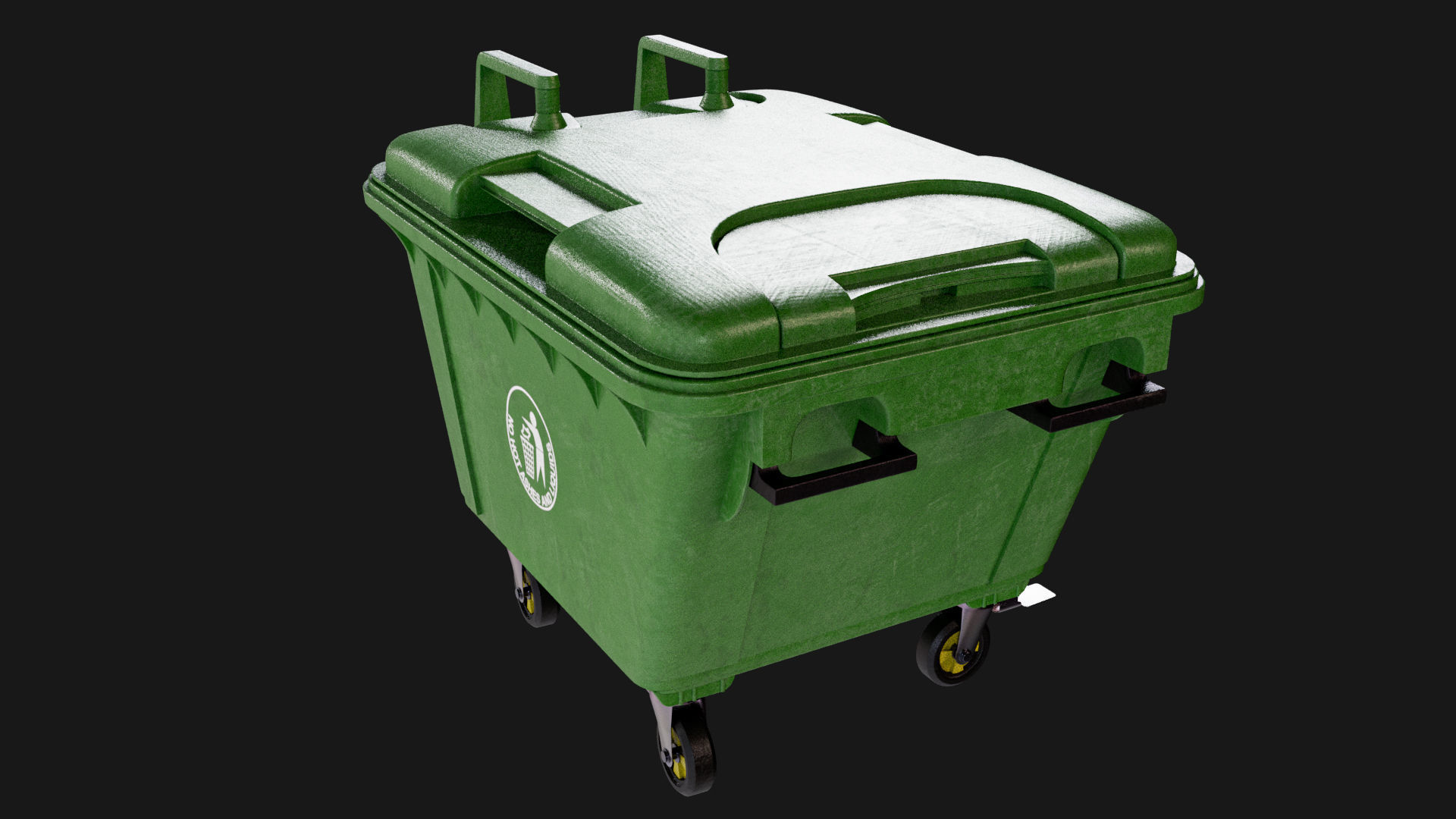 3D model Dustbin Rigged All PBR Unity UE V-Ray Arnold Textures Included ...