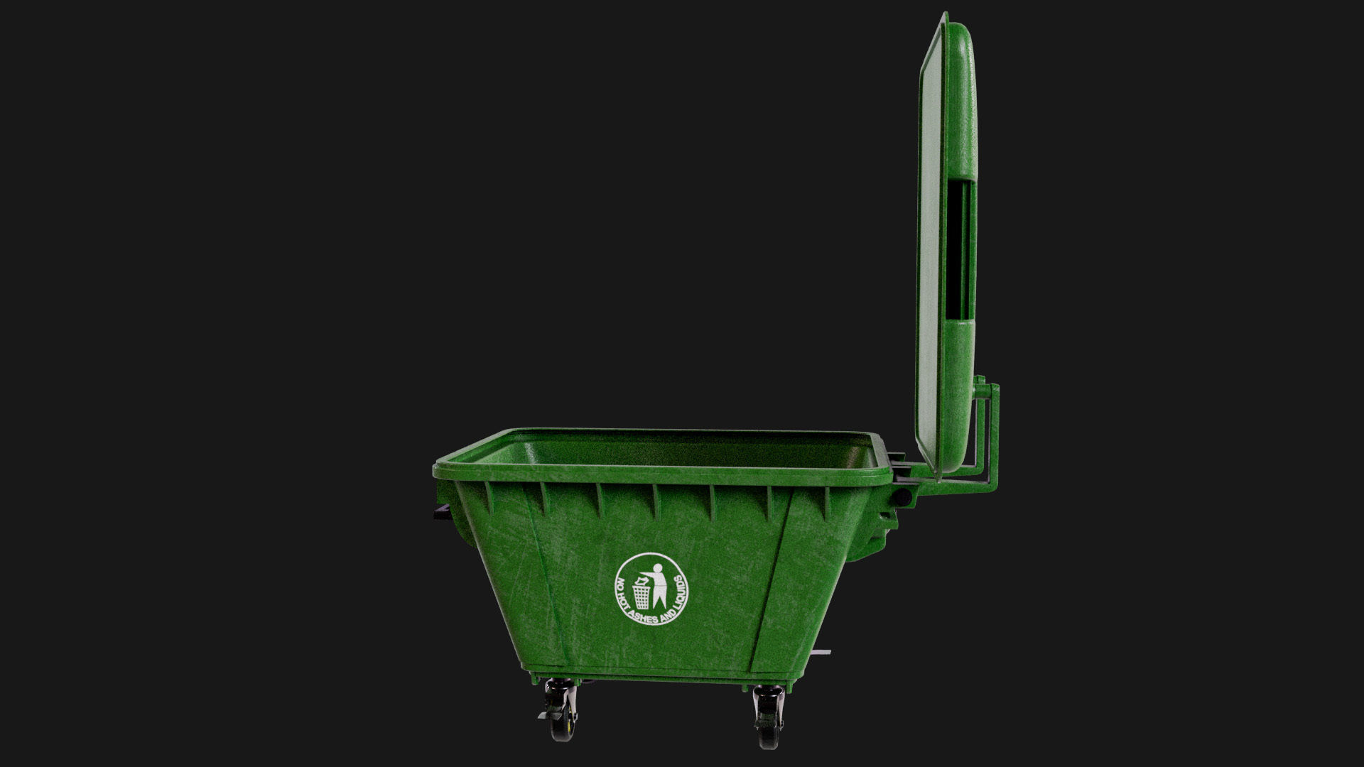 3D model Dustbin Rigged All PBR Unity UE V-Ray Arnold Textures Included ...