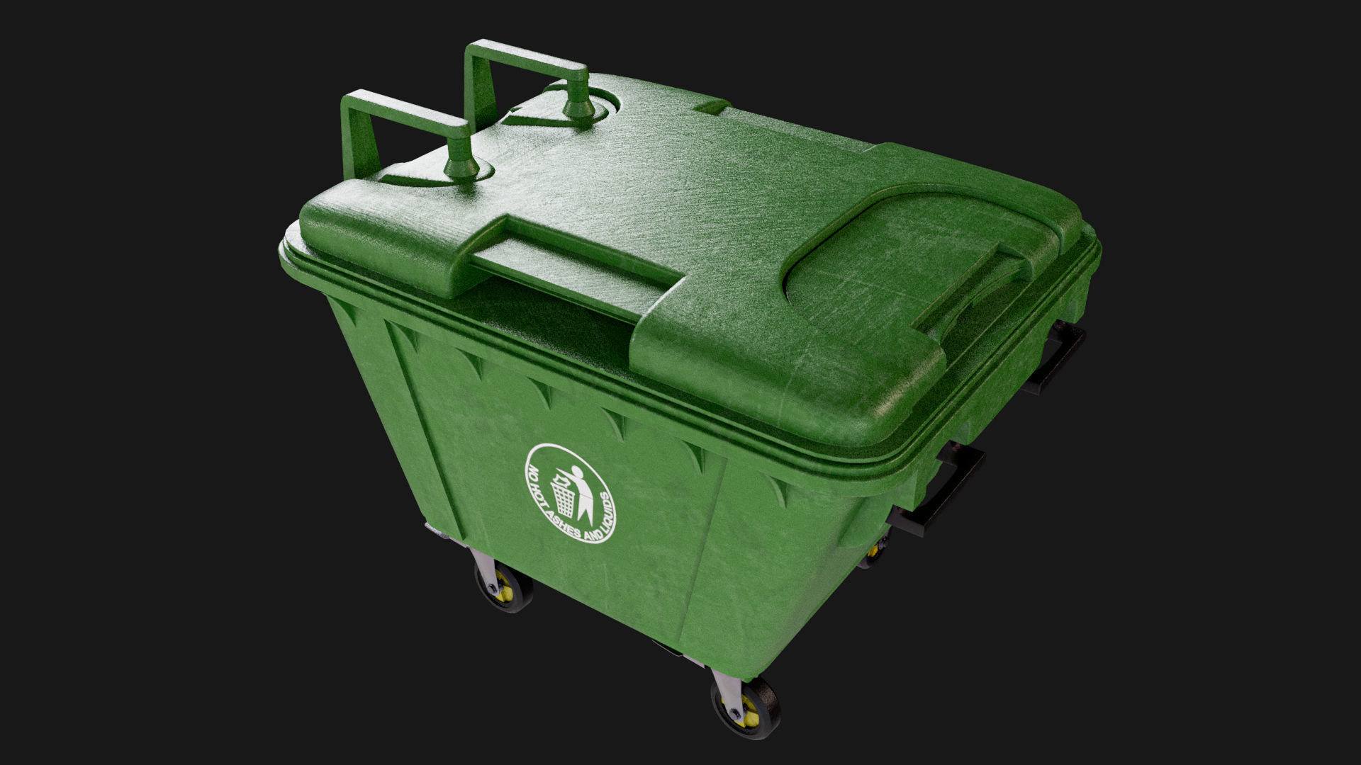 3D model Dustbin Rigged All PBR Unity UE V-Ray Arnold Textures Included ...