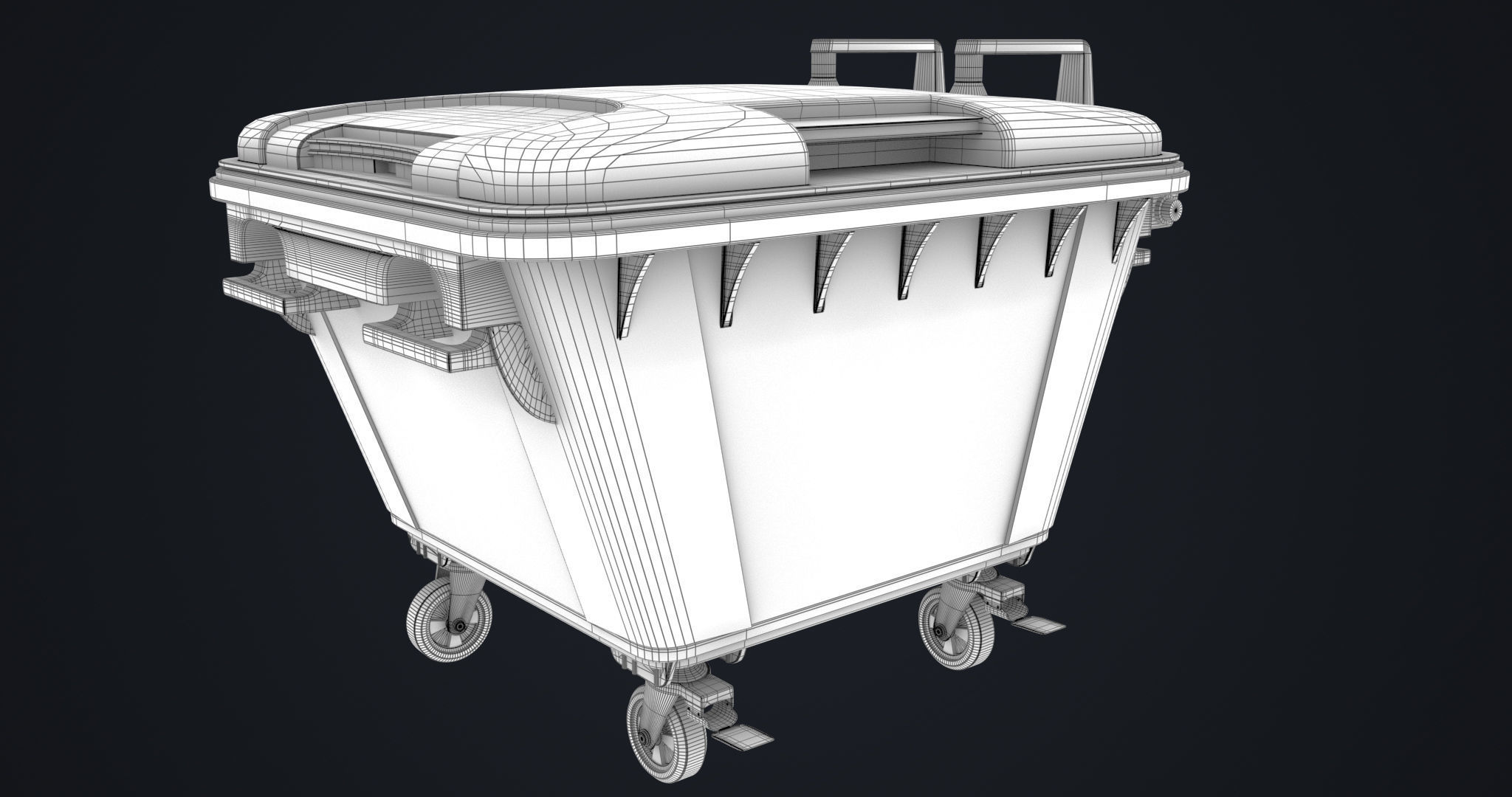 3D model Dustbin Rigged All PBR Unity UE V-Ray Arnold Textures Included ...