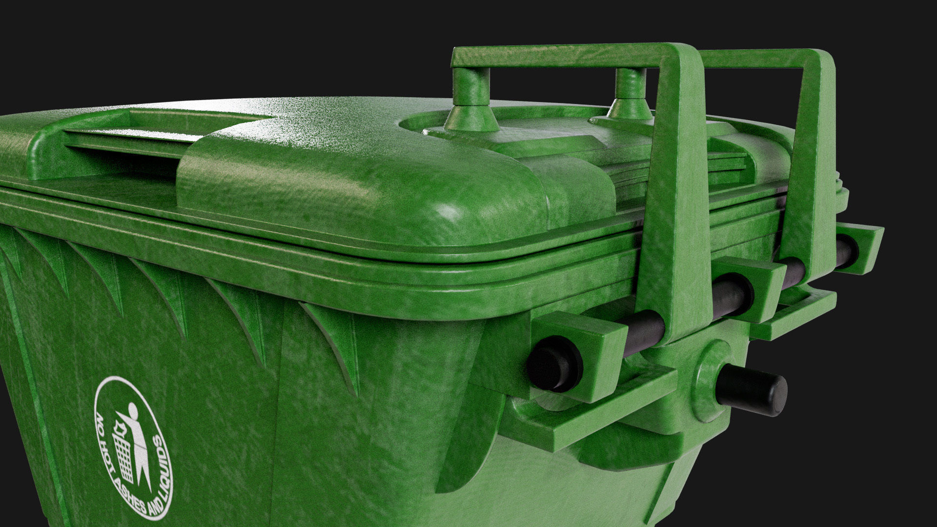 3D model Dustbin Rigged All PBR Unity UE V-Ray Arnold Textures Included ...