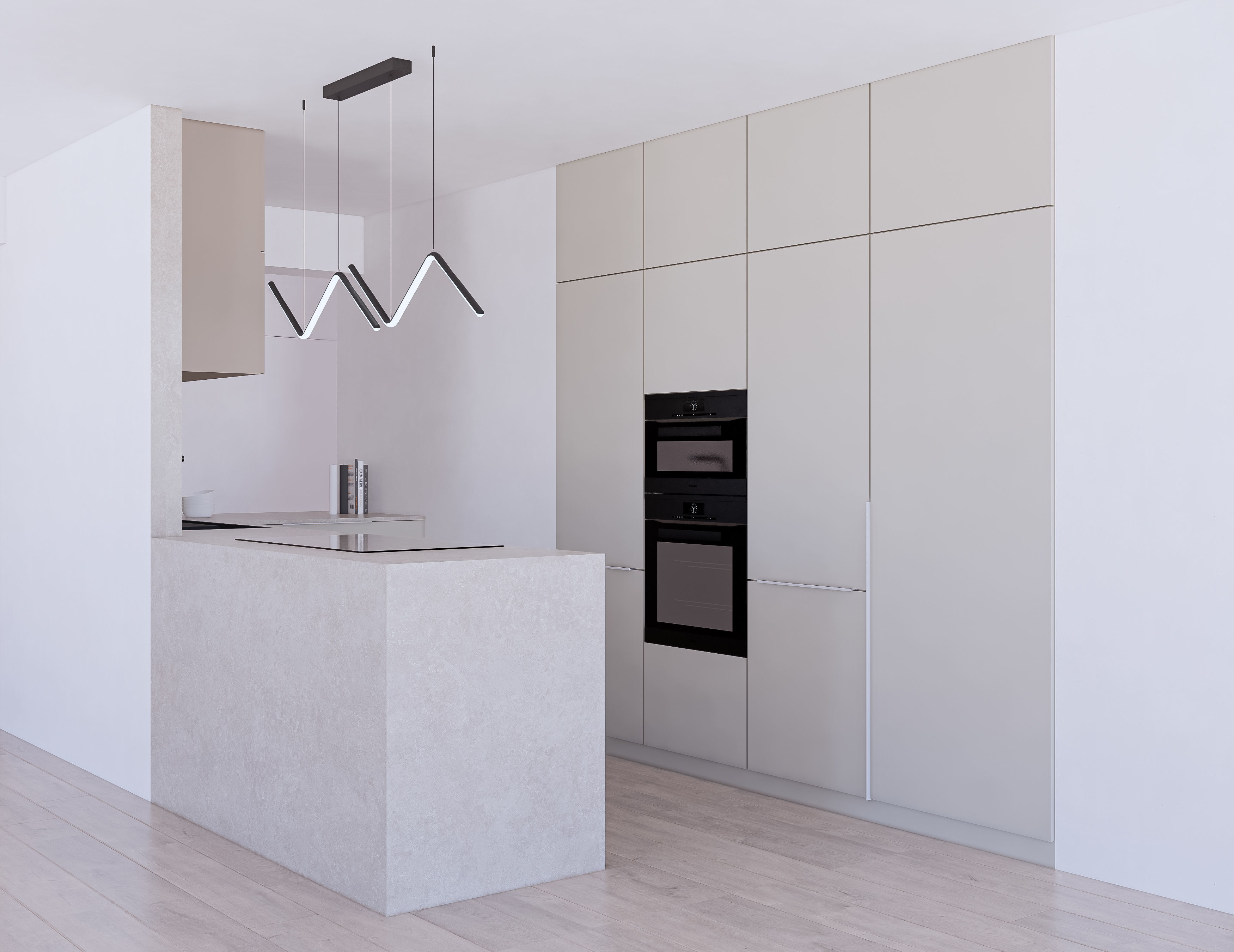 3D model Modern Kitchen Created in Revit 10 VR / AR / low-poly | CGTrader