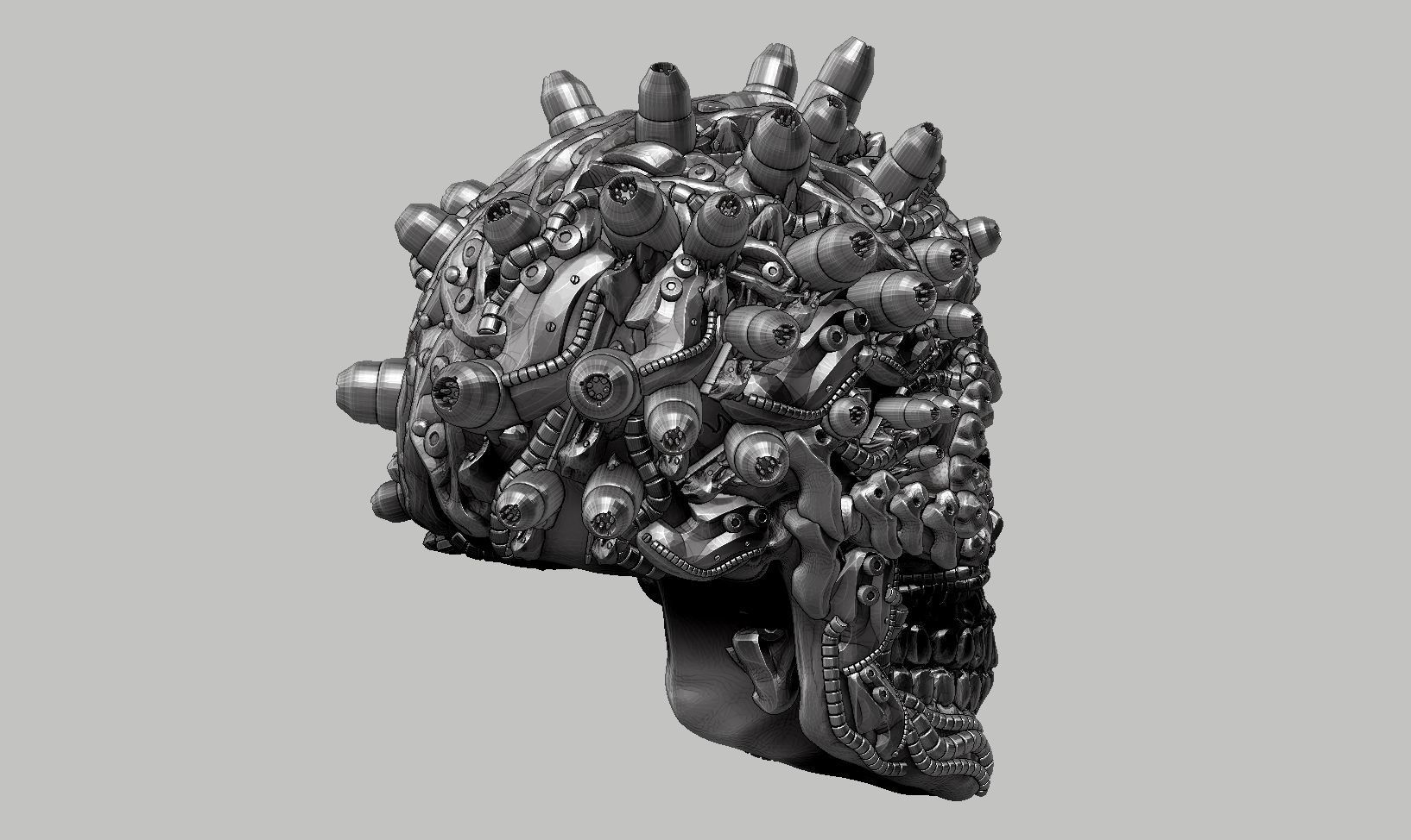 skull robot head a20 3d print model 3D model 3D printable | CGTrader
