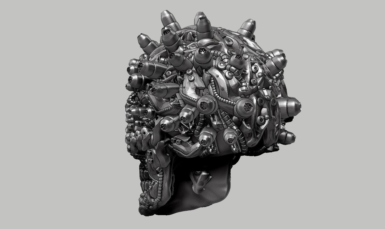 skull robot head a20 3d print model 3D model 3D printable | CGTrader