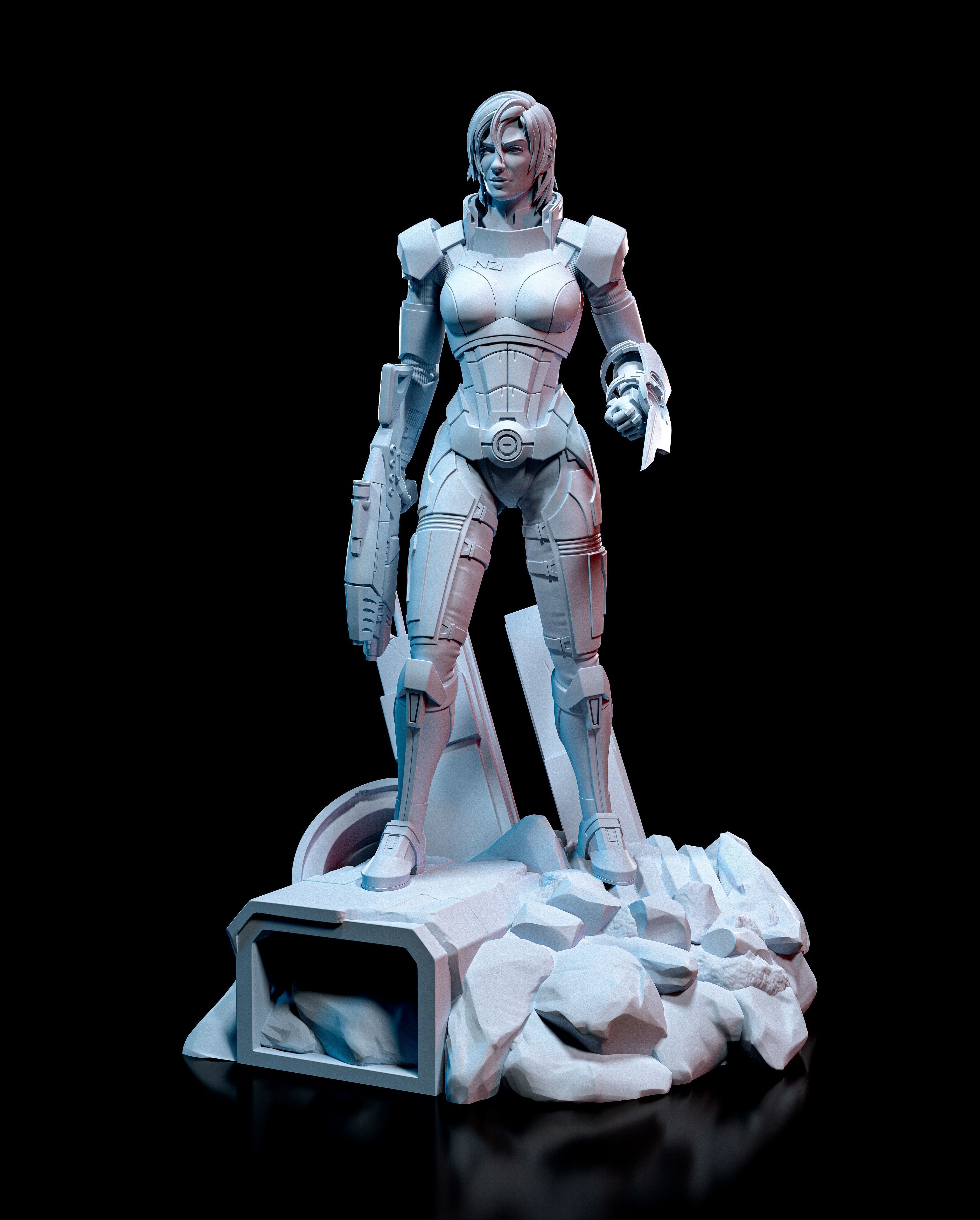 COMMANDER SHEPARD FEMALE 3D model 3D printable | CGTrader