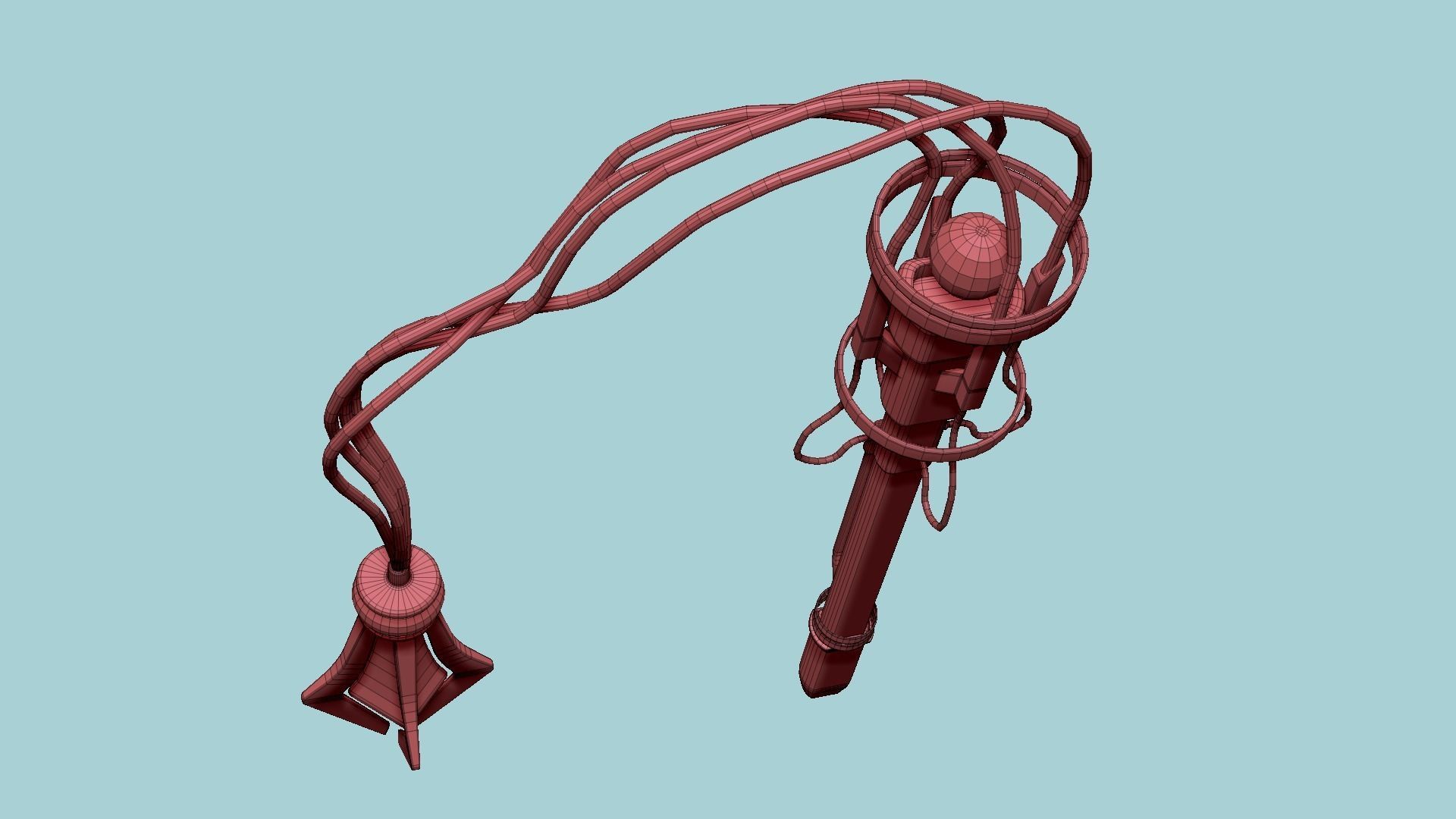 3D model SciFi Flail A02 White Blue - Sci Fi Weapon Design VR / AR ...