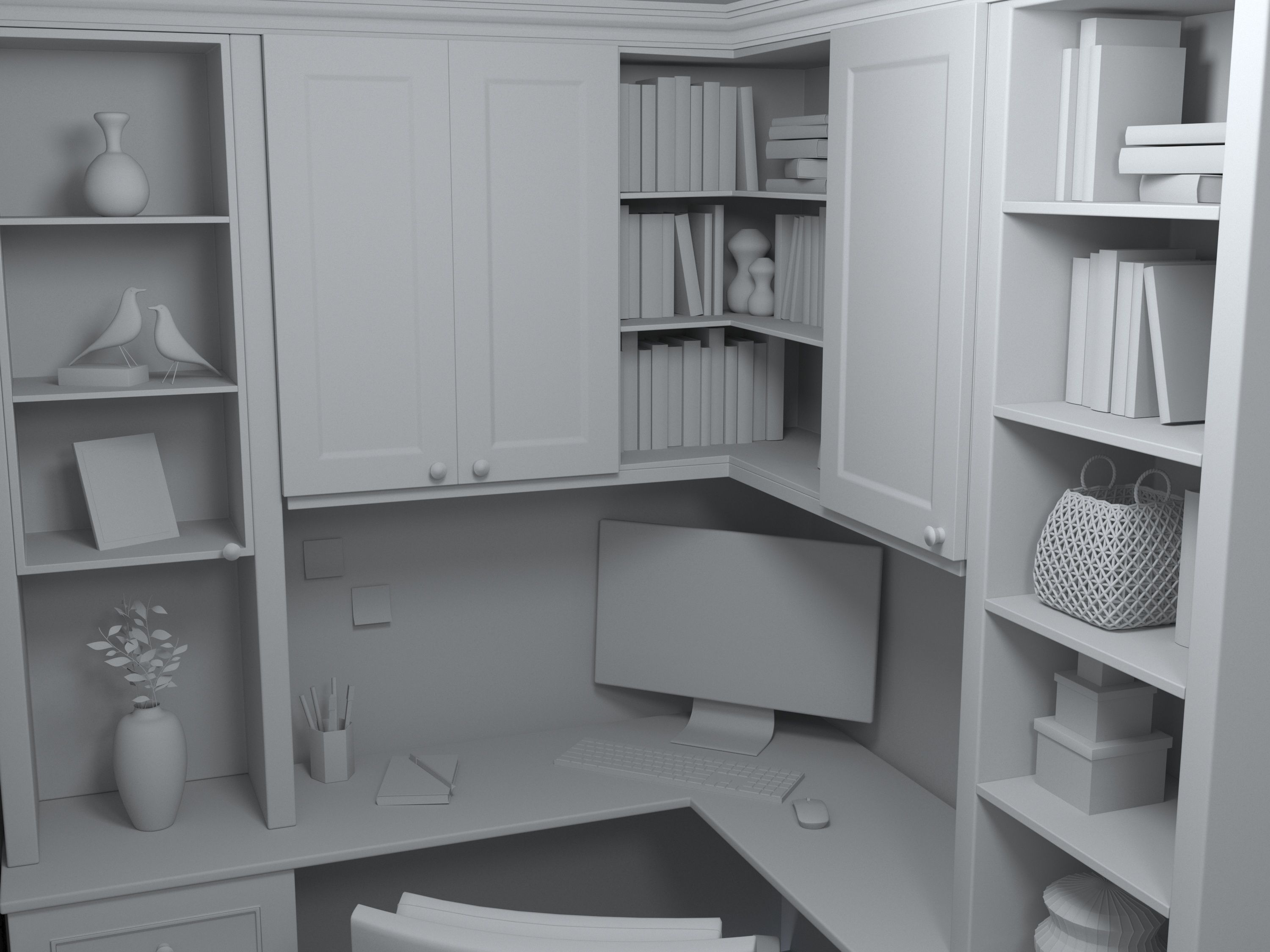 Study Room 3D model | CGTrader