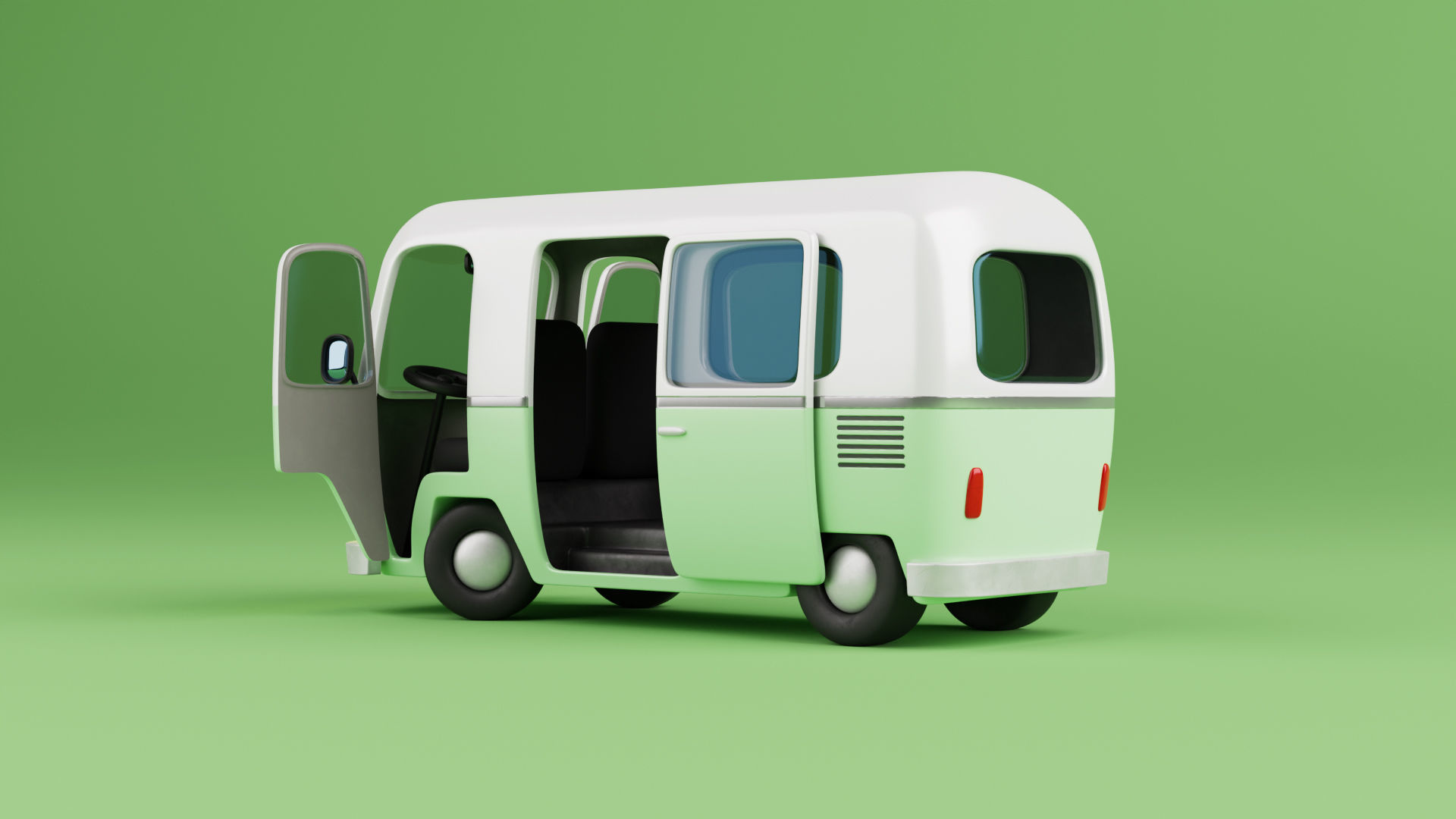 Stylized Cartoon Van - Fully Rigged 3D model rigged | CGTrader