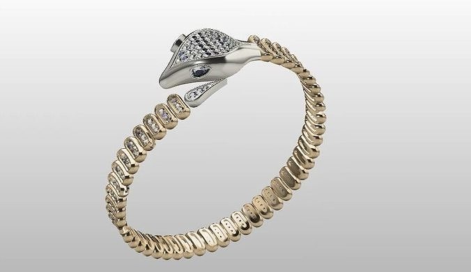 snake bracelet 3d model jewellery 3D model 3D printable | CGTrader