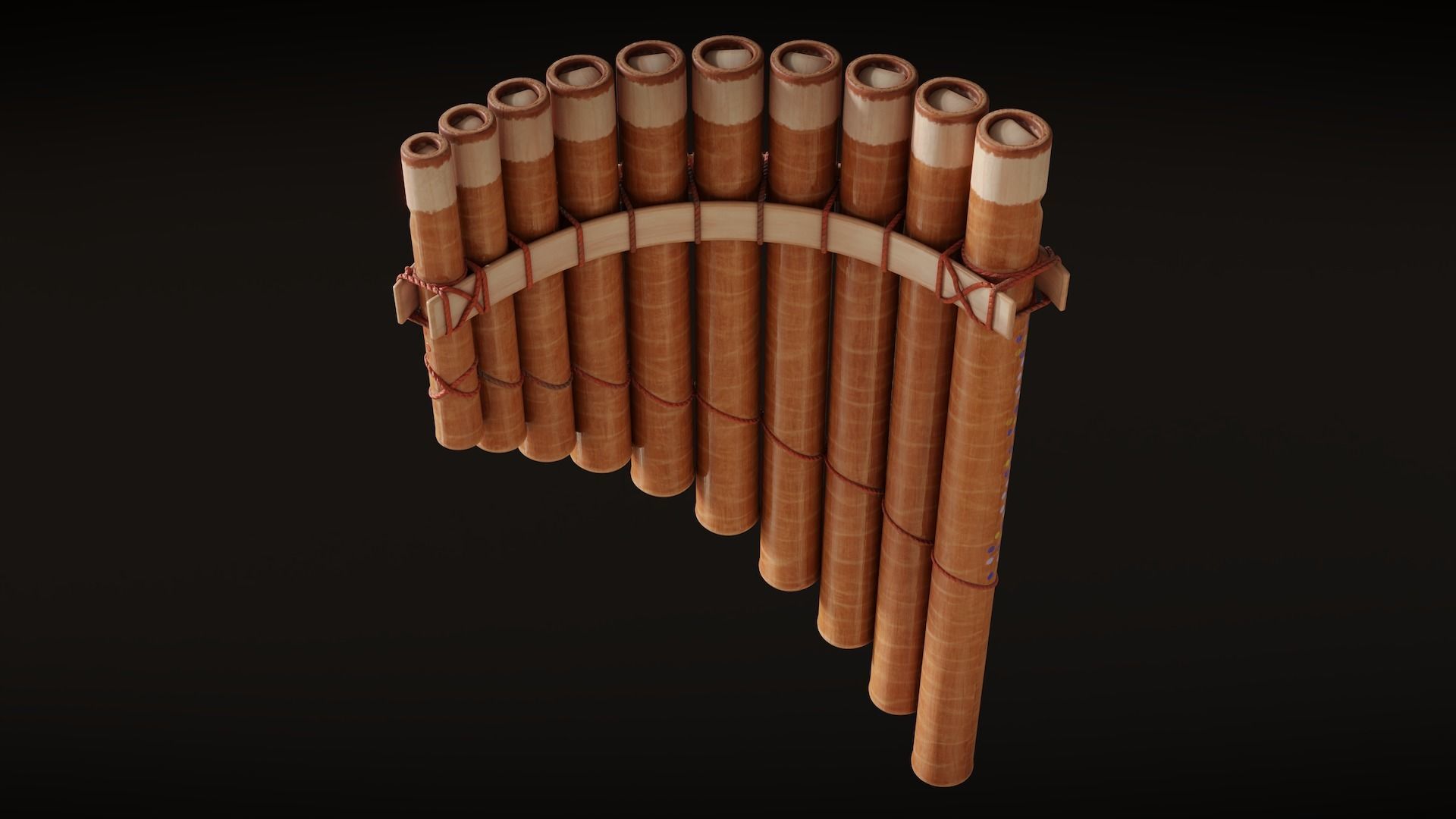 3D model Hand-Painted Pan Flute VR / AR / low-poly | CGTrader