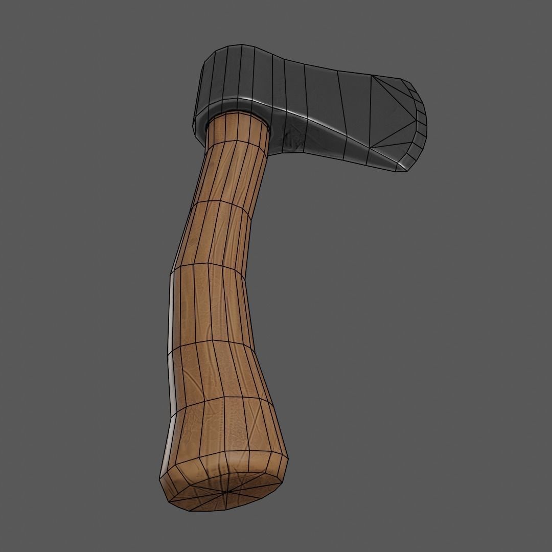 Axe Low poly PBR Simple free VR / AR / low-poly 3D model | CGTrader