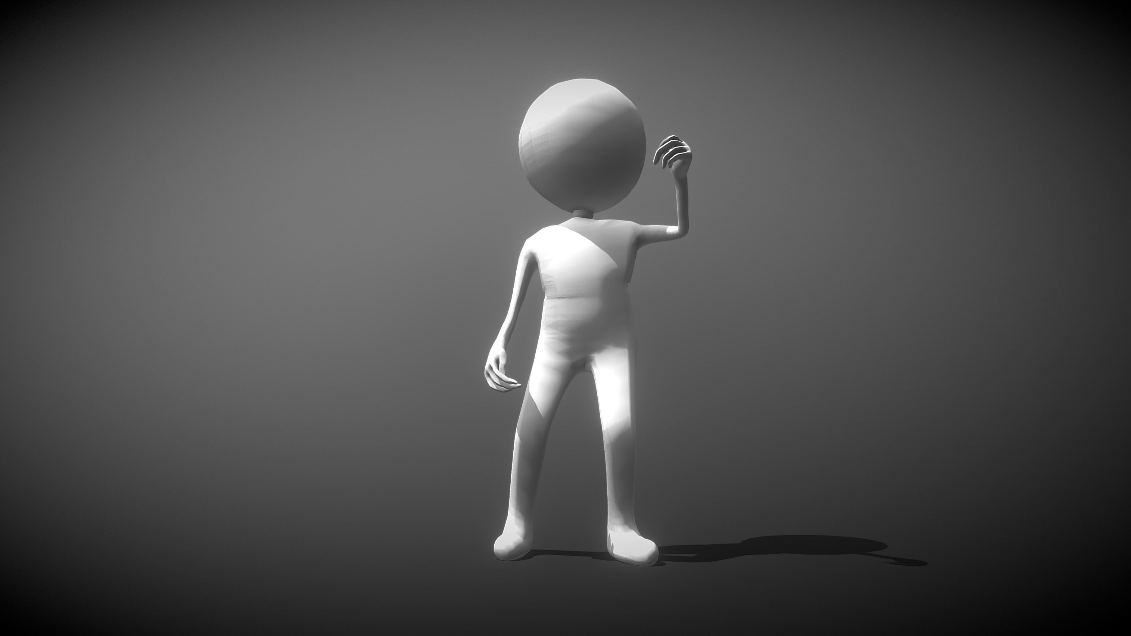 3D model Hyper Casual Character VR / AR / low-poly rigged animated ...