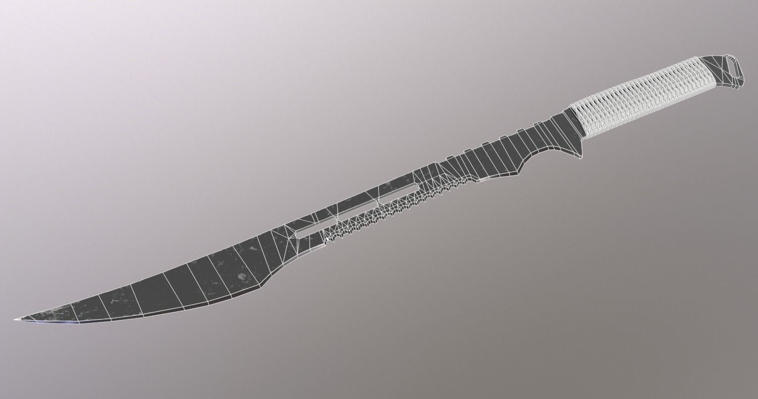 3D model Modern Tactical Sword VR / AR / low-poly | CGTrader