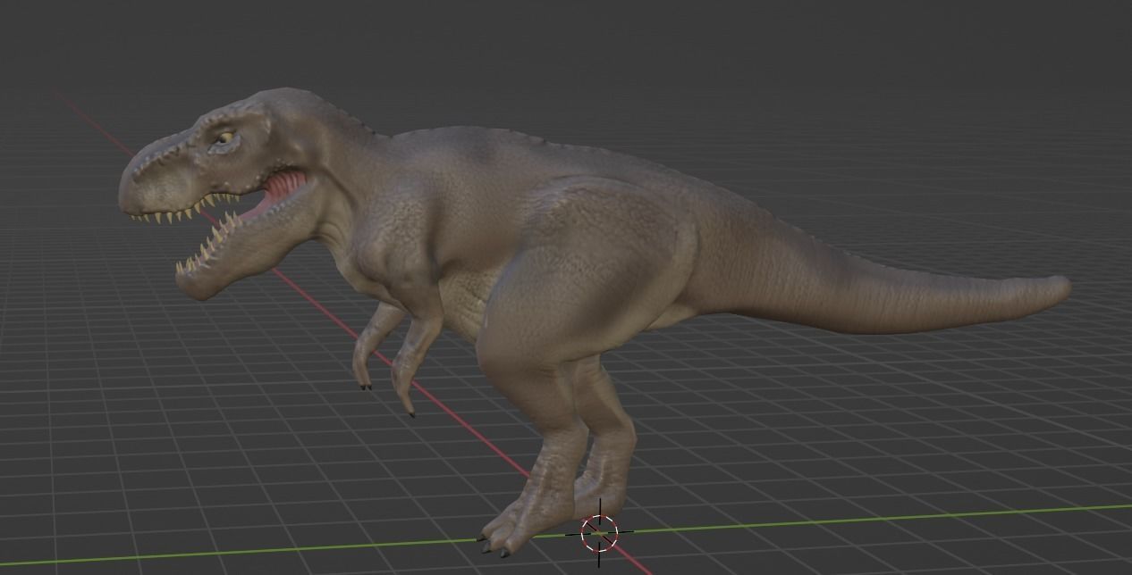 3D model Tyrannosaurus rex Low Poly Textured and Rigged VR / AR / low ...