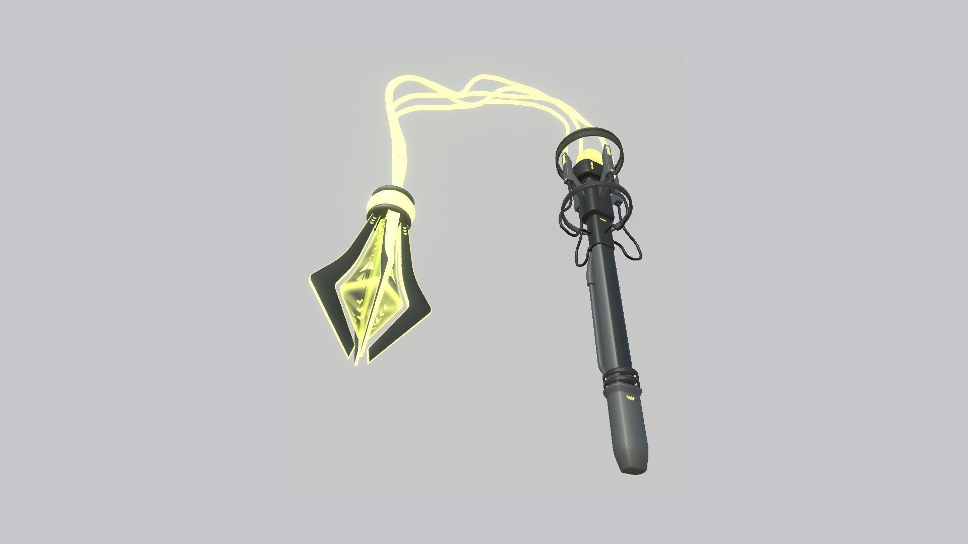 3D model SciFi Flail A05 Black Yellow - Sci Fi Weapon Design VR / AR ...