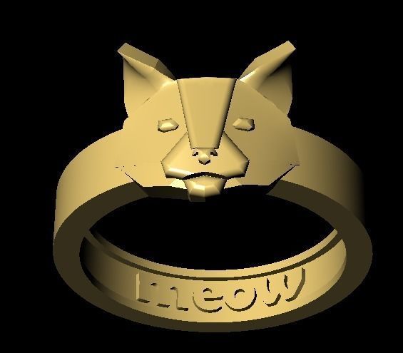 Cat Ring Design 3D model 3D printable | CGTrader
