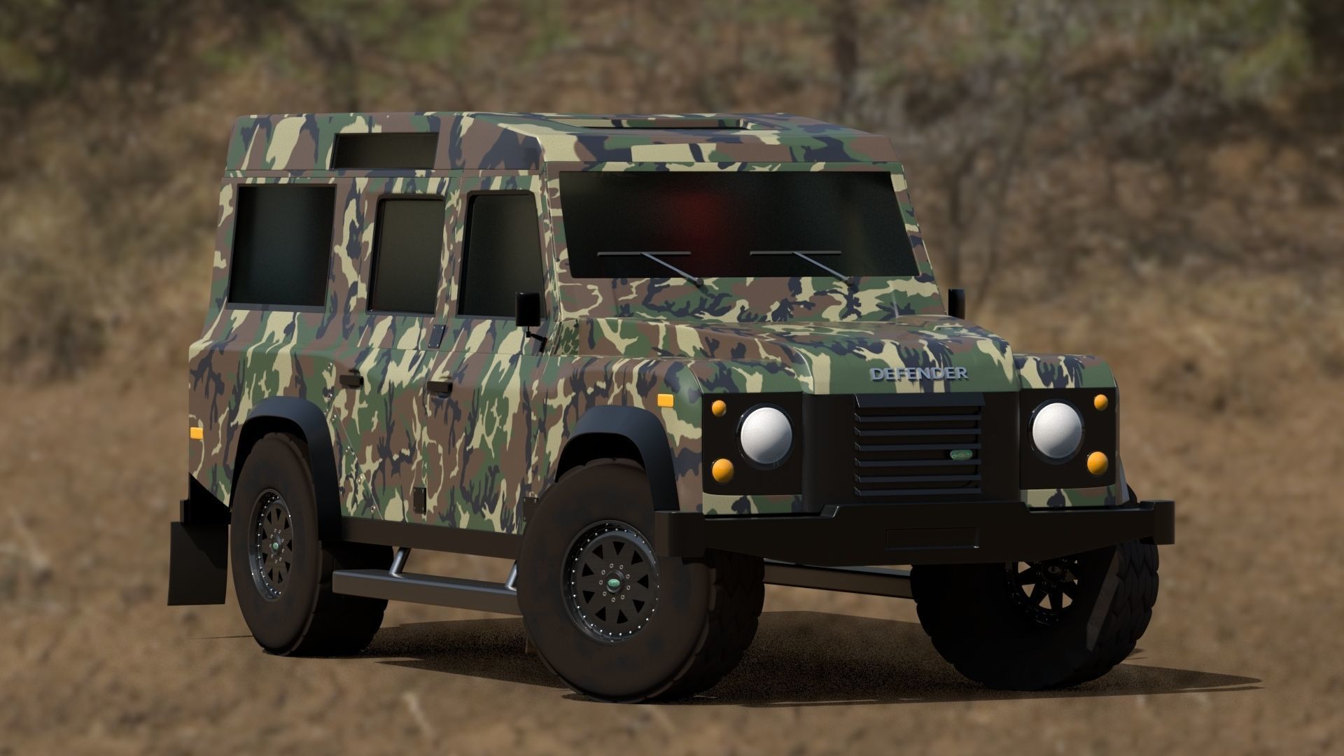 Land Rover Defender 110 free 3D model | CGTrader
