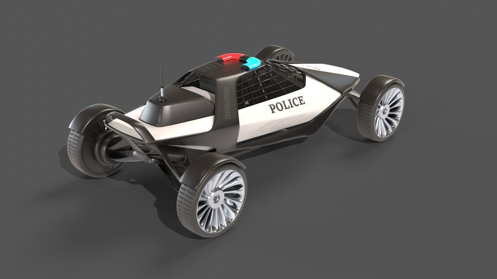 3D model Futuristic scifi police concept car VR / AR / low-poly | CGTrader
