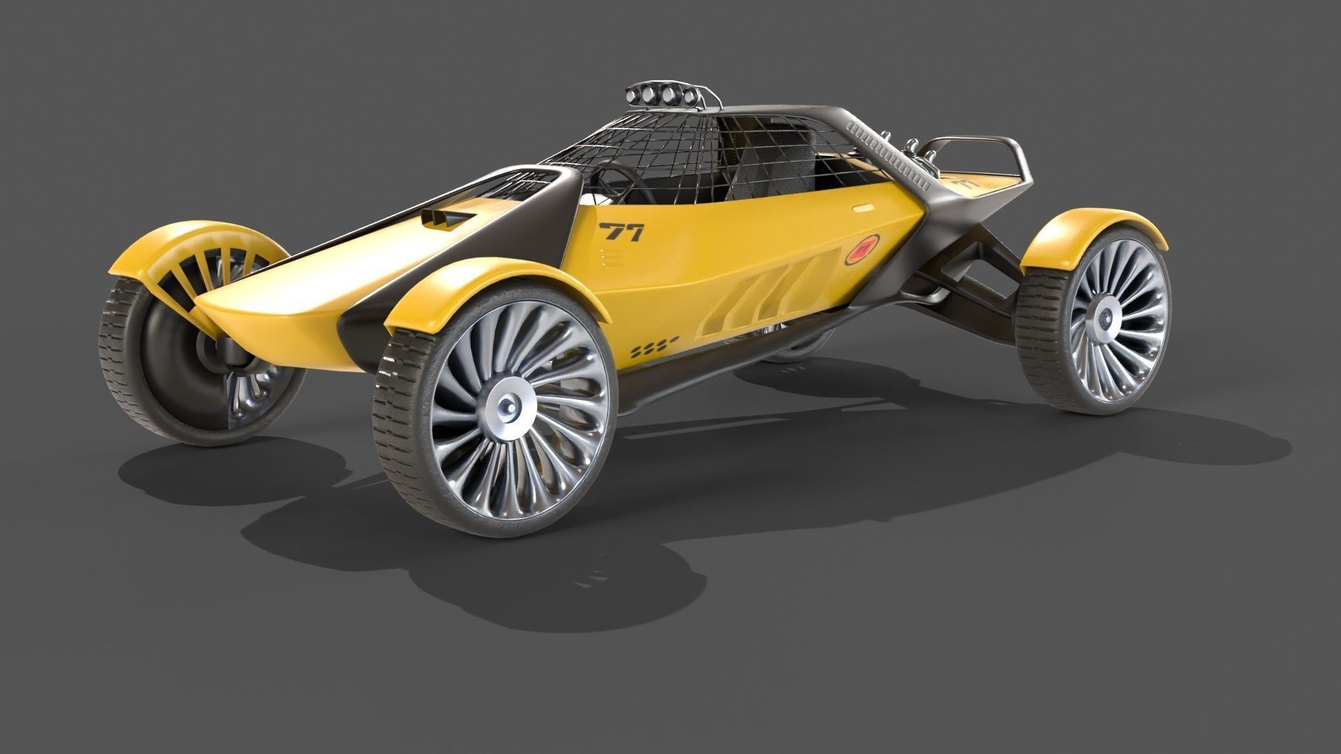 3D model Sci-Fi futuristic racer buggy VR / AR / low-poly | CGTrader
