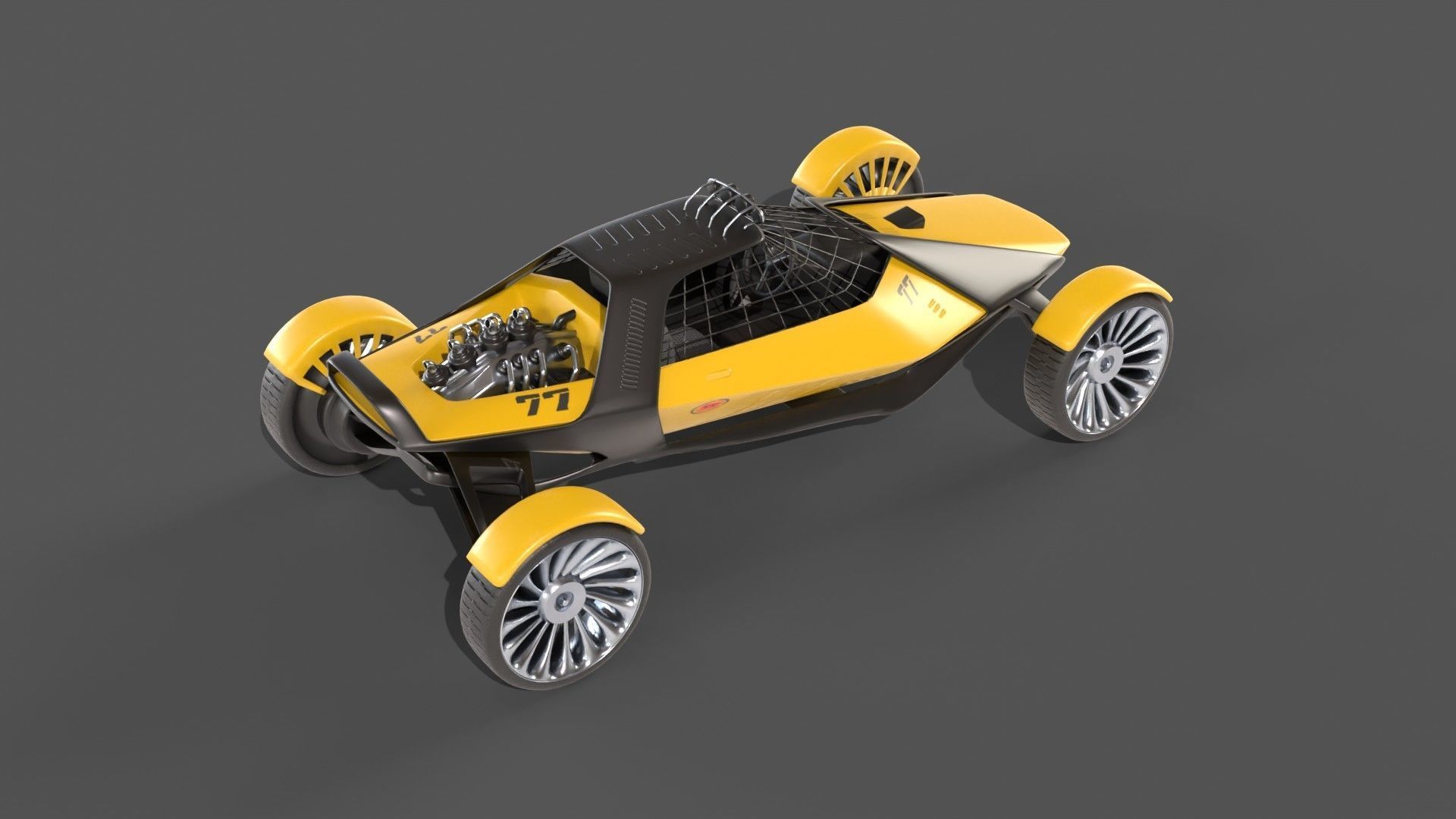 3D model Sci-Fi futuristic racer buggy VR / AR / low-poly | CGTrader