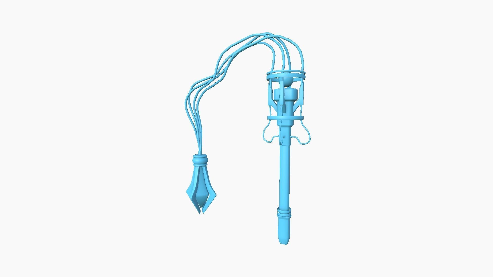 3D model SciFi Flail A06 Full White - Sci Fi Weapon Design VR / AR ...