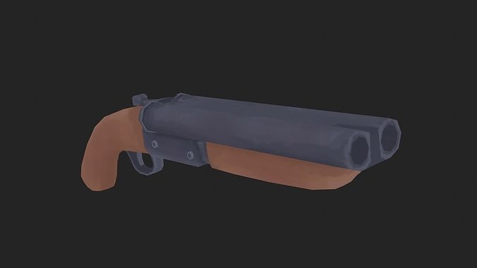 3D model Painterly Sawed Off Shotgun VR / AR / low-poly | CGTrader