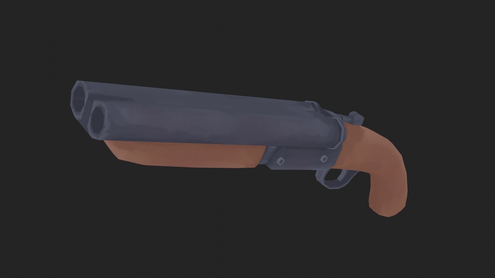3D model Painterly Sawed Off Shotgun VR / AR / low-poly | CGTrader