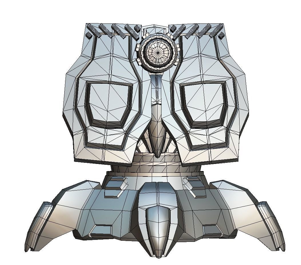 3D model 1 Barrel Robotic Automatic Cannon VR / AR / low-poly | CGTrader