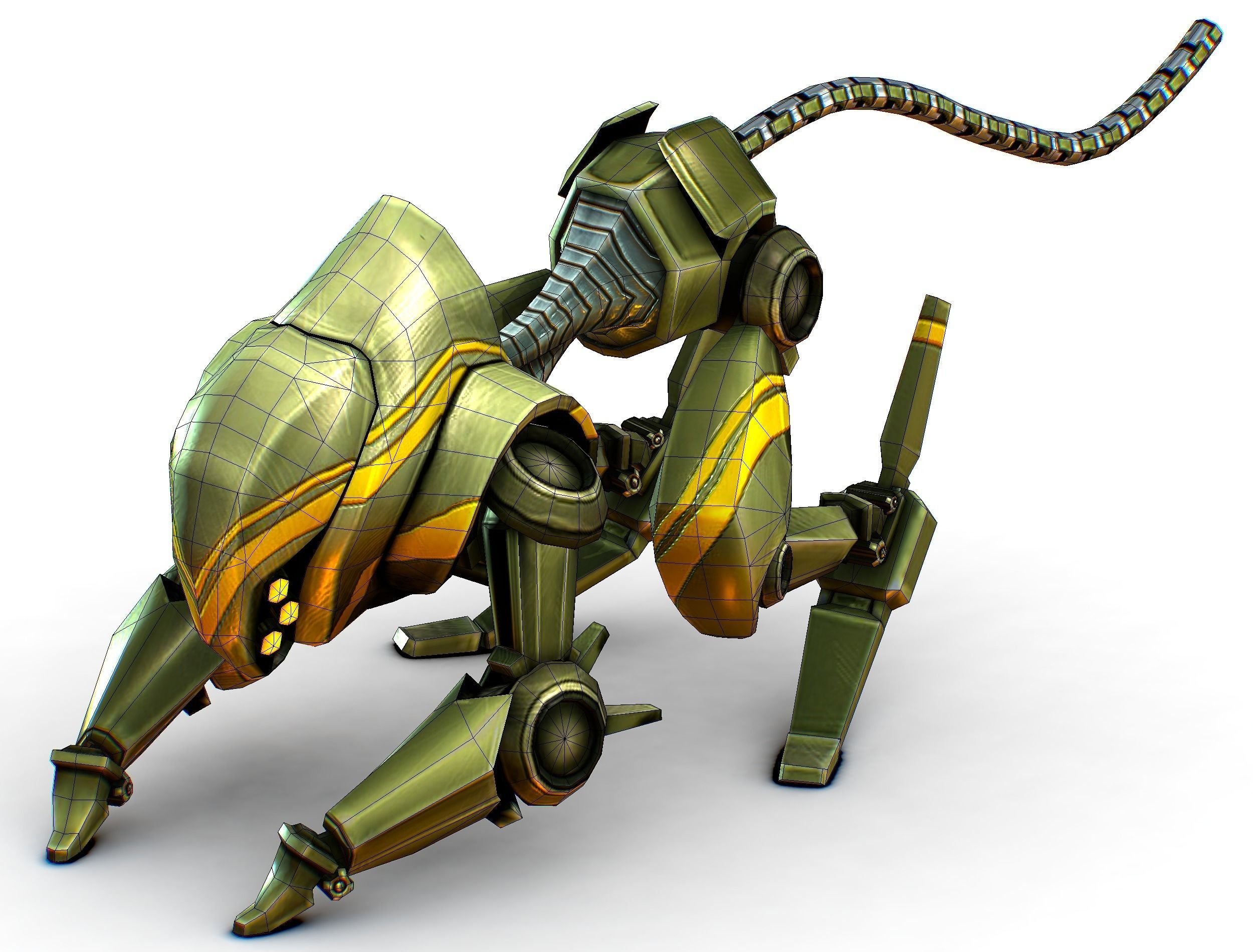 3D model Military Robot Drone Cat Animal VR / AR / low-poly | CGTrader