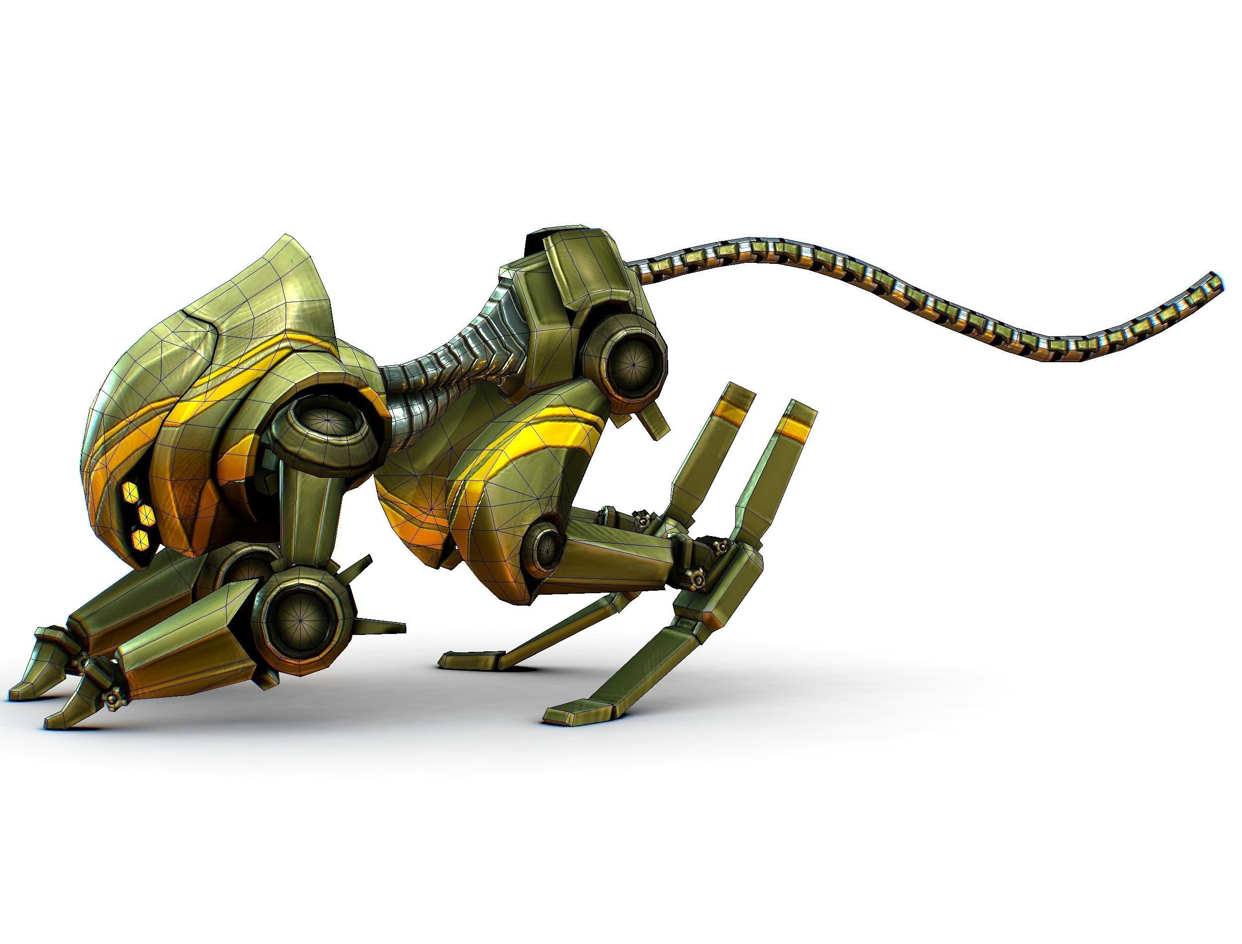 3D model Military Robot Drone Cat Animal VR / AR / low-poly | CGTrader