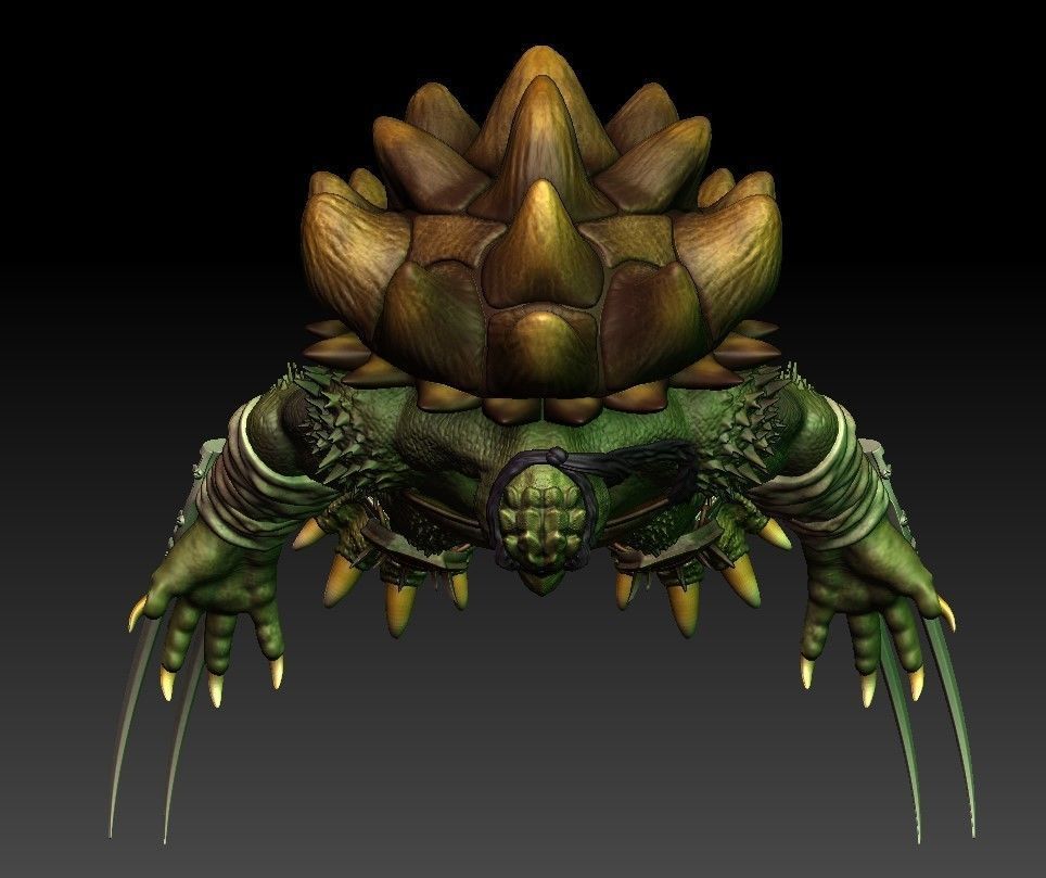 HIGH POLY SLASH EVIL TURTLE FROM TEENAGE MUTANT NINJA TURTLES 3D model ...