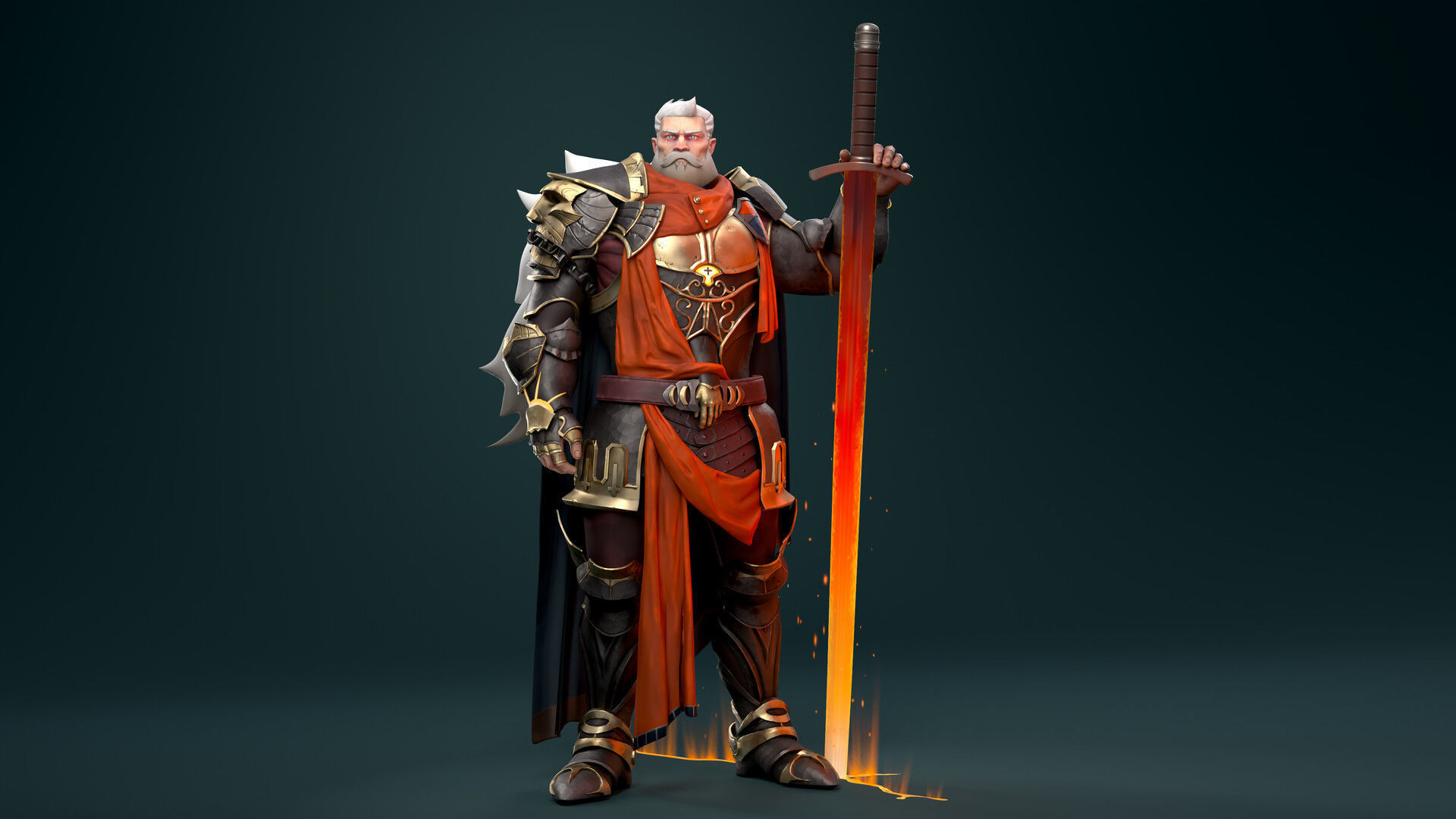 3D model Old Knight Warrior Game Ready VR / AR / low-poly | CGTrader