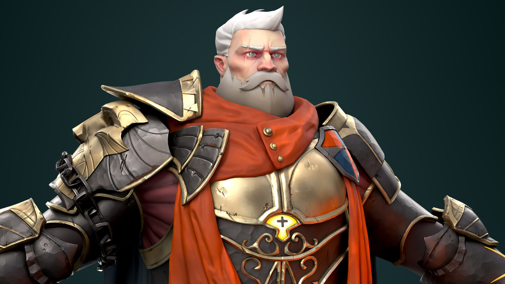 3D model Old Knight Warrior Game Ready VR / AR / low-poly | CGTrader