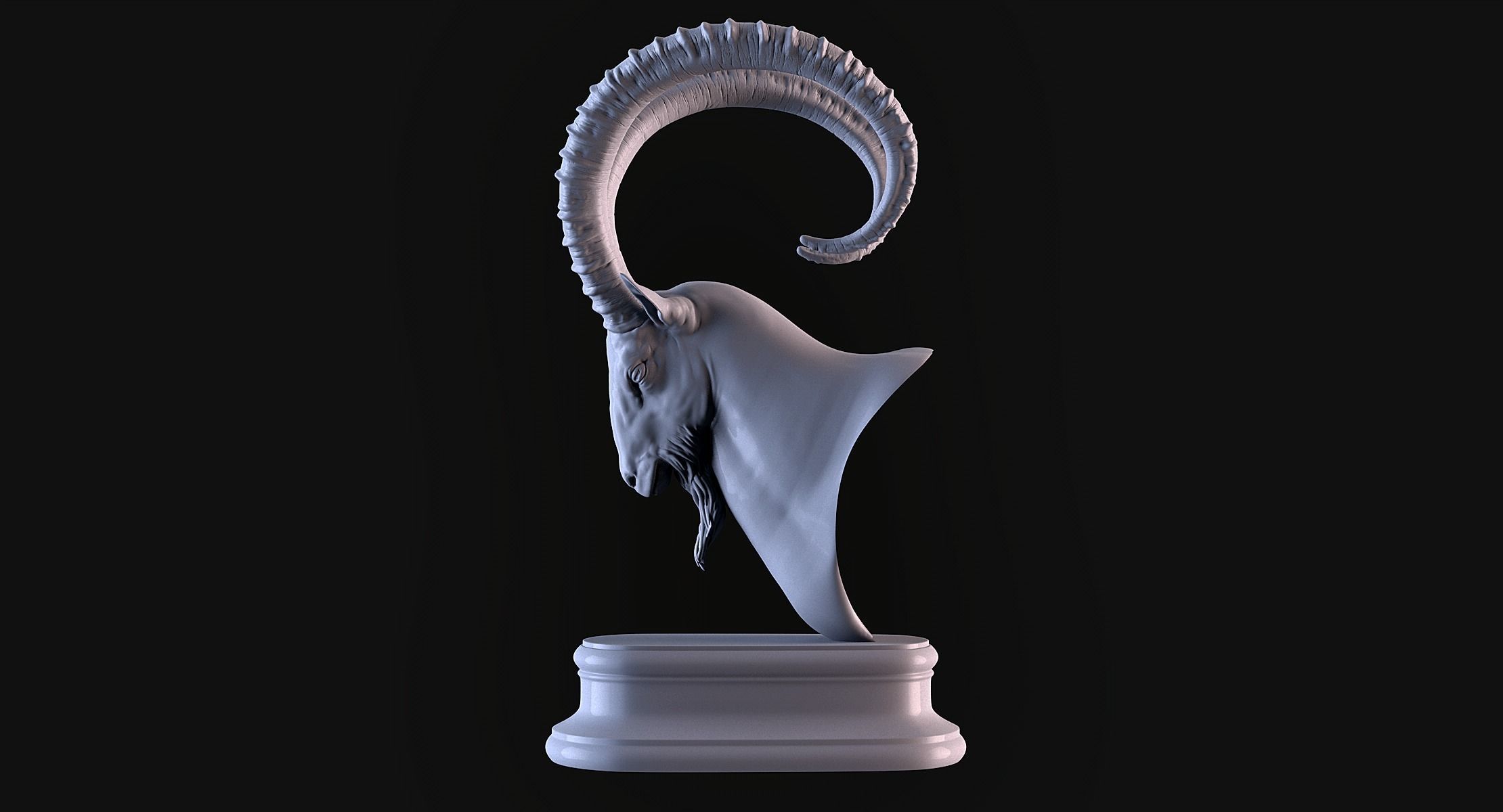 Ibex Head 3D model 3D printable | CGTrader