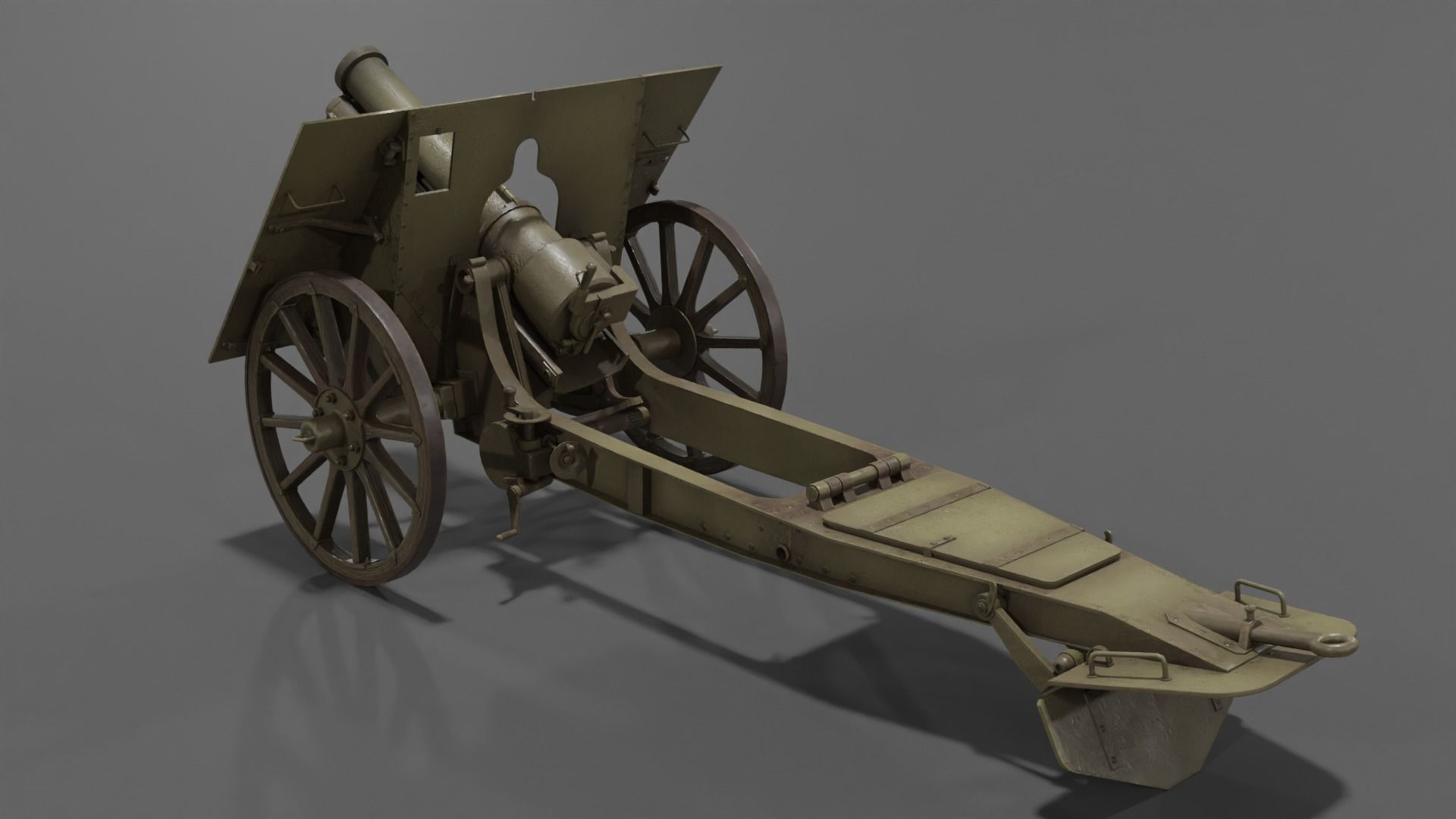3D model Type 99 10cm Mountain Gun VR / AR / low-poly | CGTrader