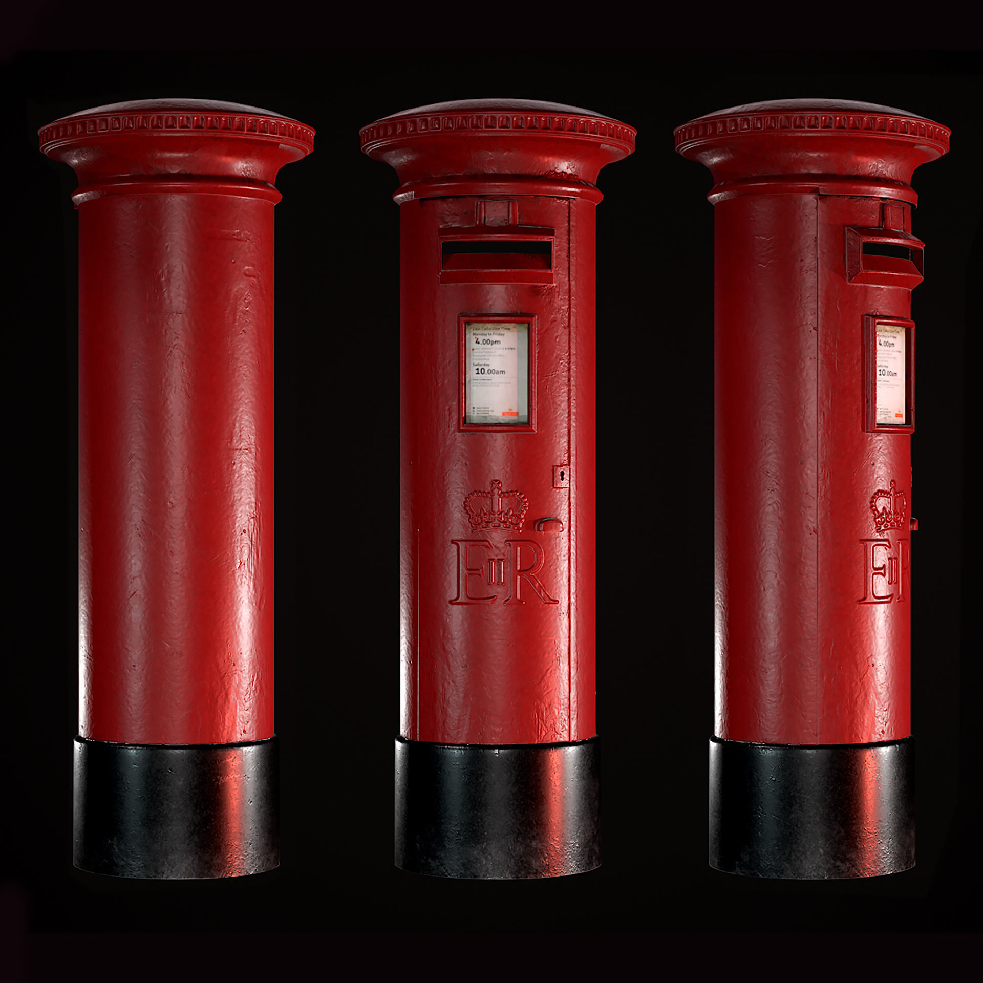 3D model Royal PostBox Low Poly PBR VR / AR / low-poly | CGTrader