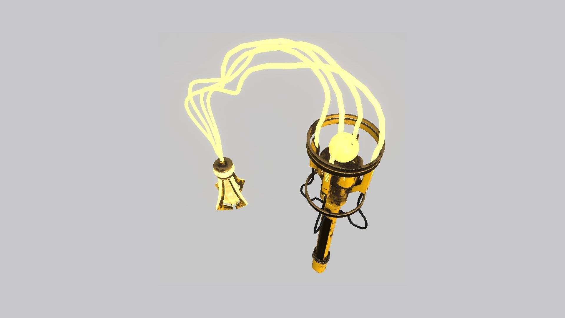 3D model SciFi Flail A08 Yellow - Sci Fi Weapon Design VR / AR / low ...