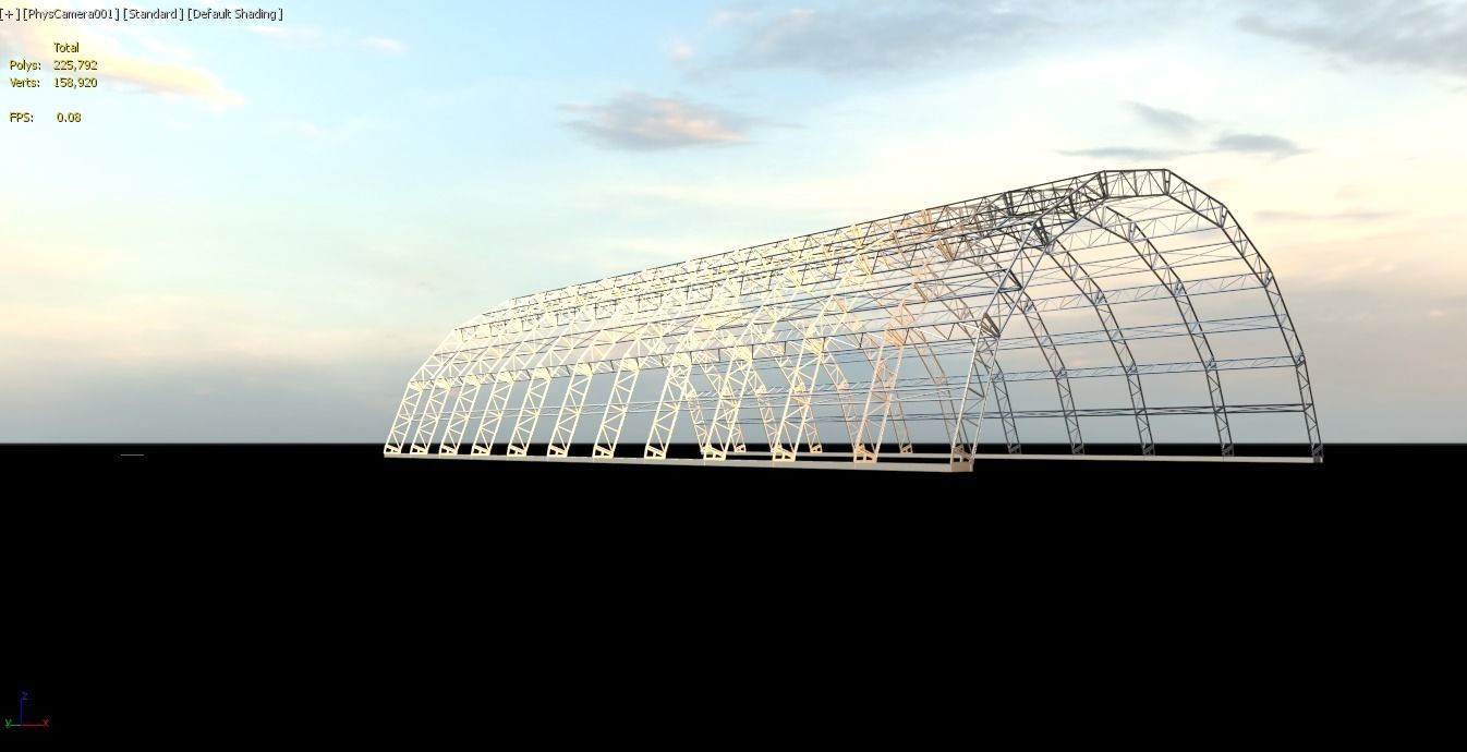 Quonset Rigged Stage - Dome Structure 3D model | CGTrader