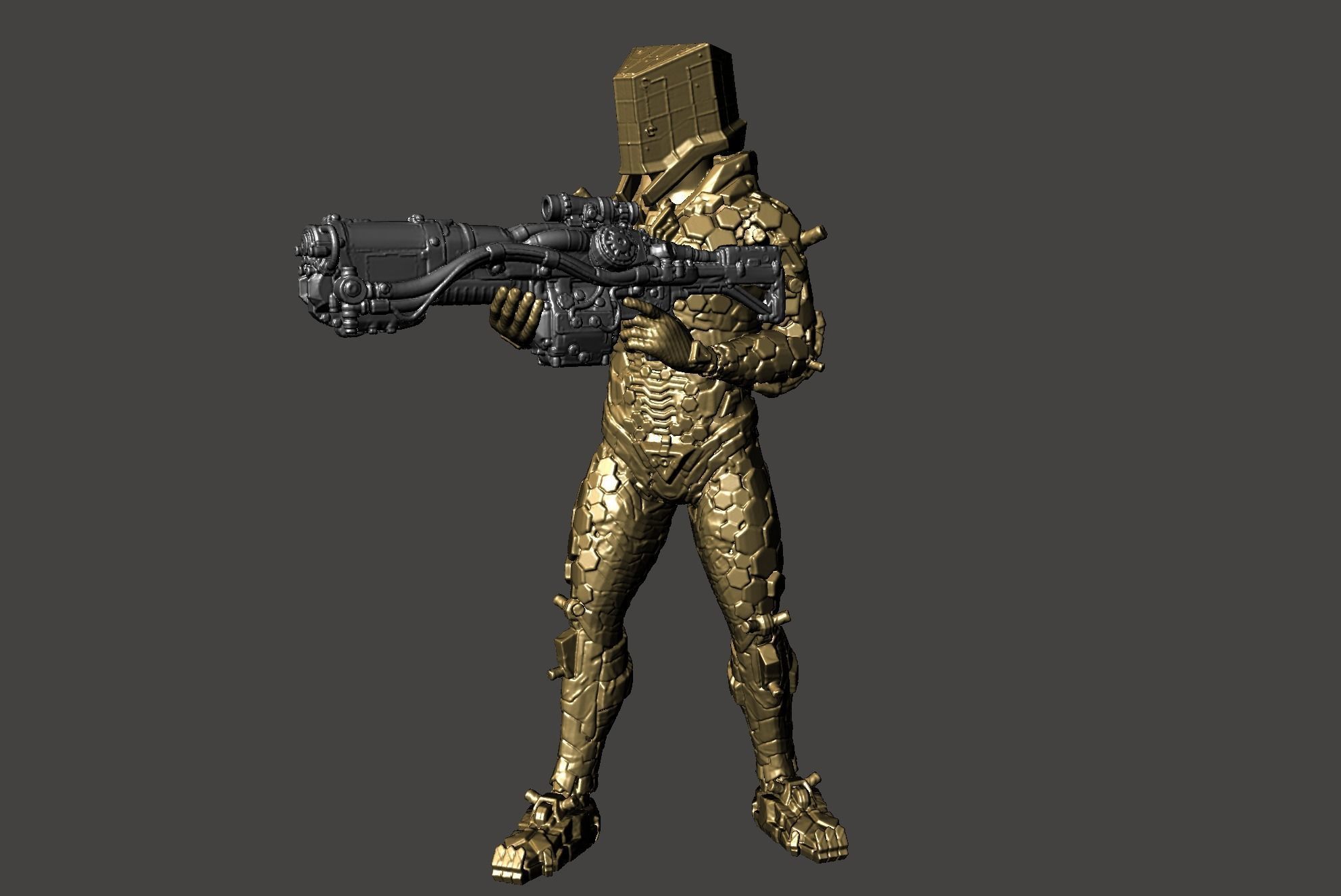 WOLFENSTEIN POWERARMOR LASERKRAFTWERK TNO High-Poly STL 3D model 3D ...