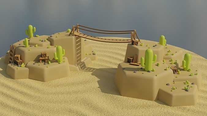 3D model Stylized Desert Environment Pack VR / AR / low-poly | CGTrader