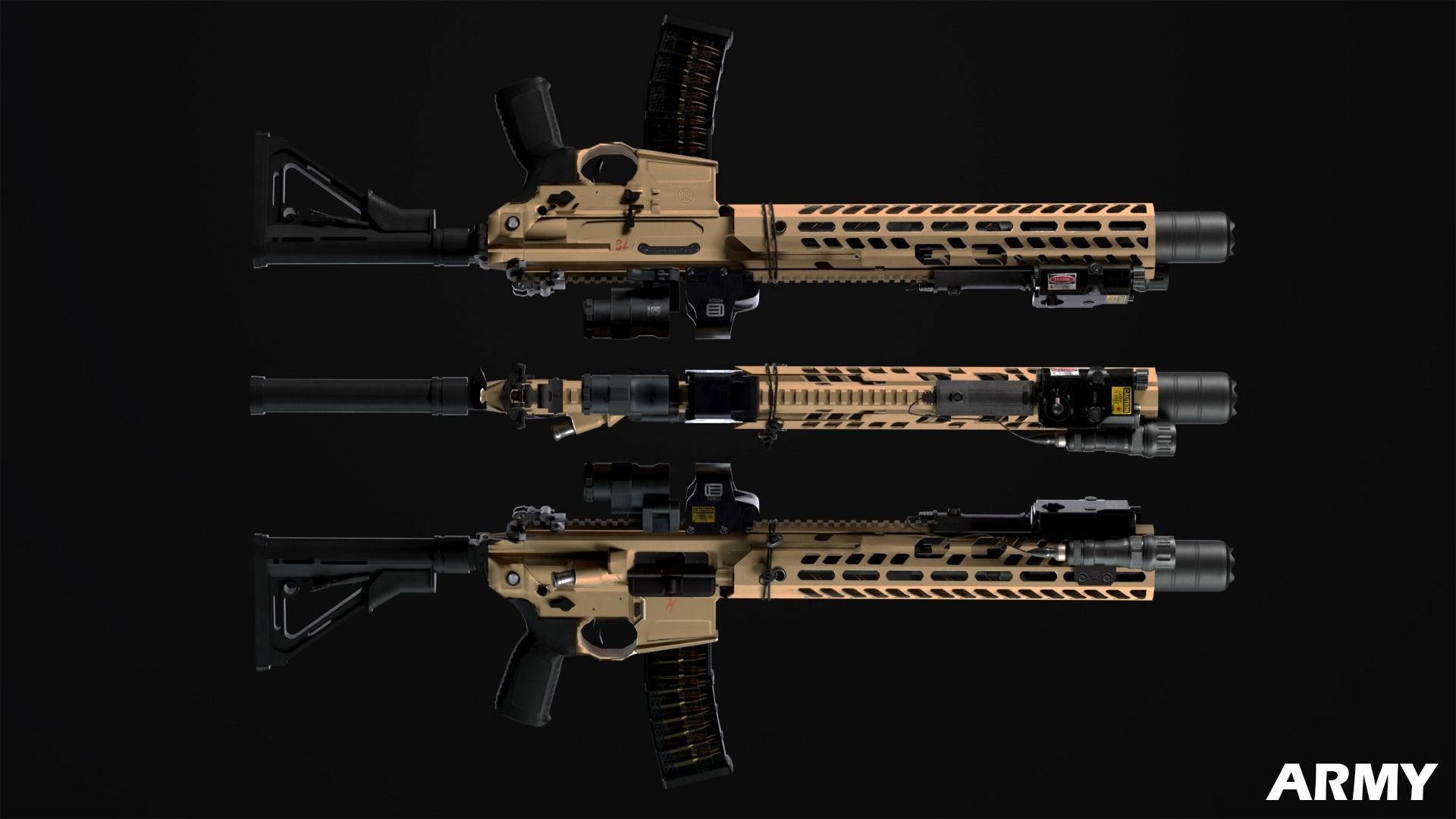 3D model Sig Sauer MCX Virtus Game Ready Gun VR / AR / low-poly | CGTrader