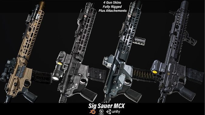 3D model Sig Sauer MCX Virtus Game Ready Gun VR / AR / low-poly | CGTrader